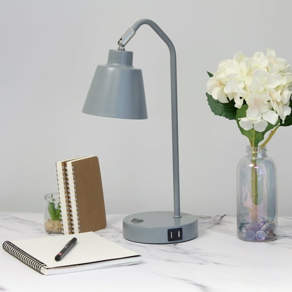 Mod Lighting and Decor Adjustable Desk Task Lamp with Dual USB Ports ...