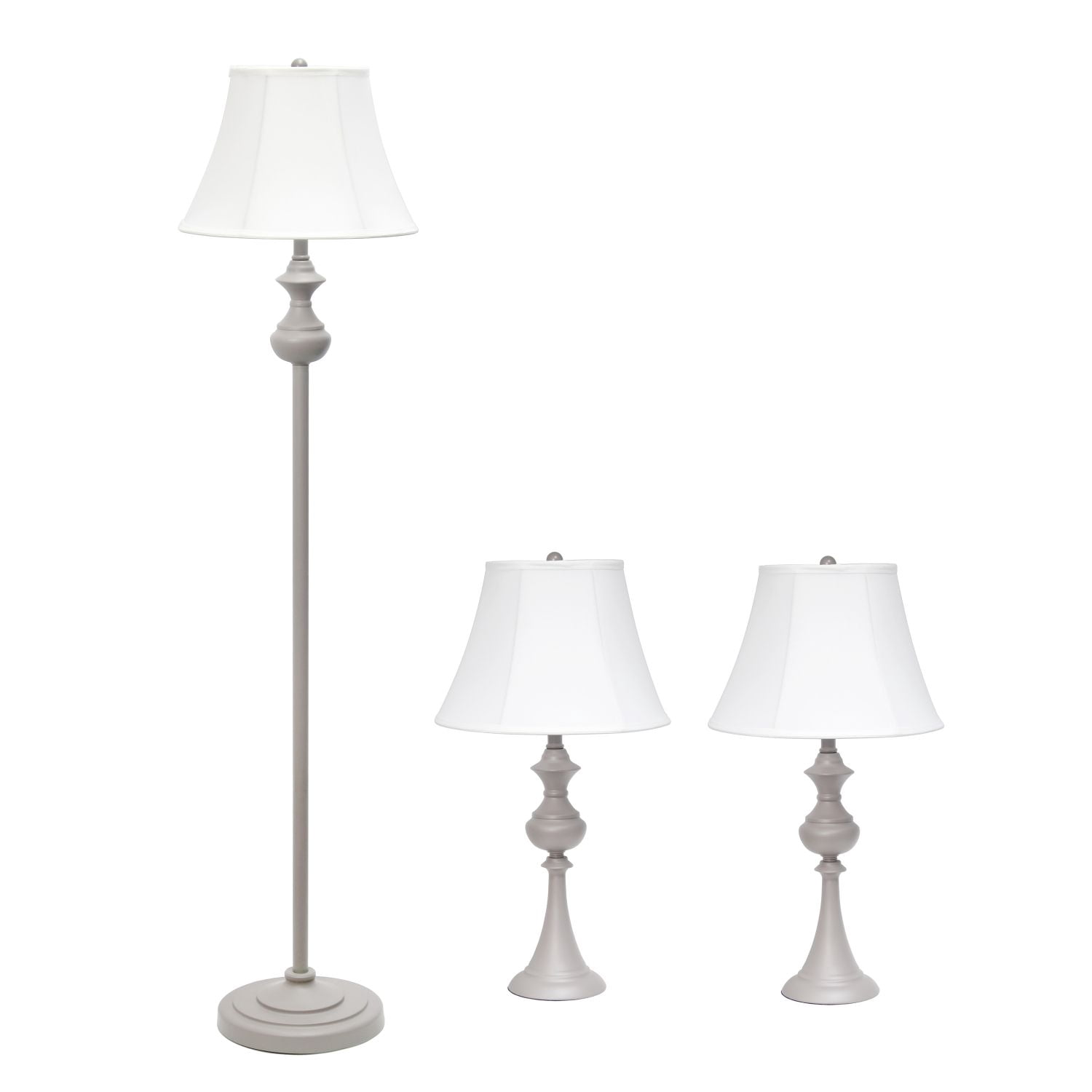 Mod Lighting and Decor Lamp Set with Empire Shades - 60" - Gray and ...