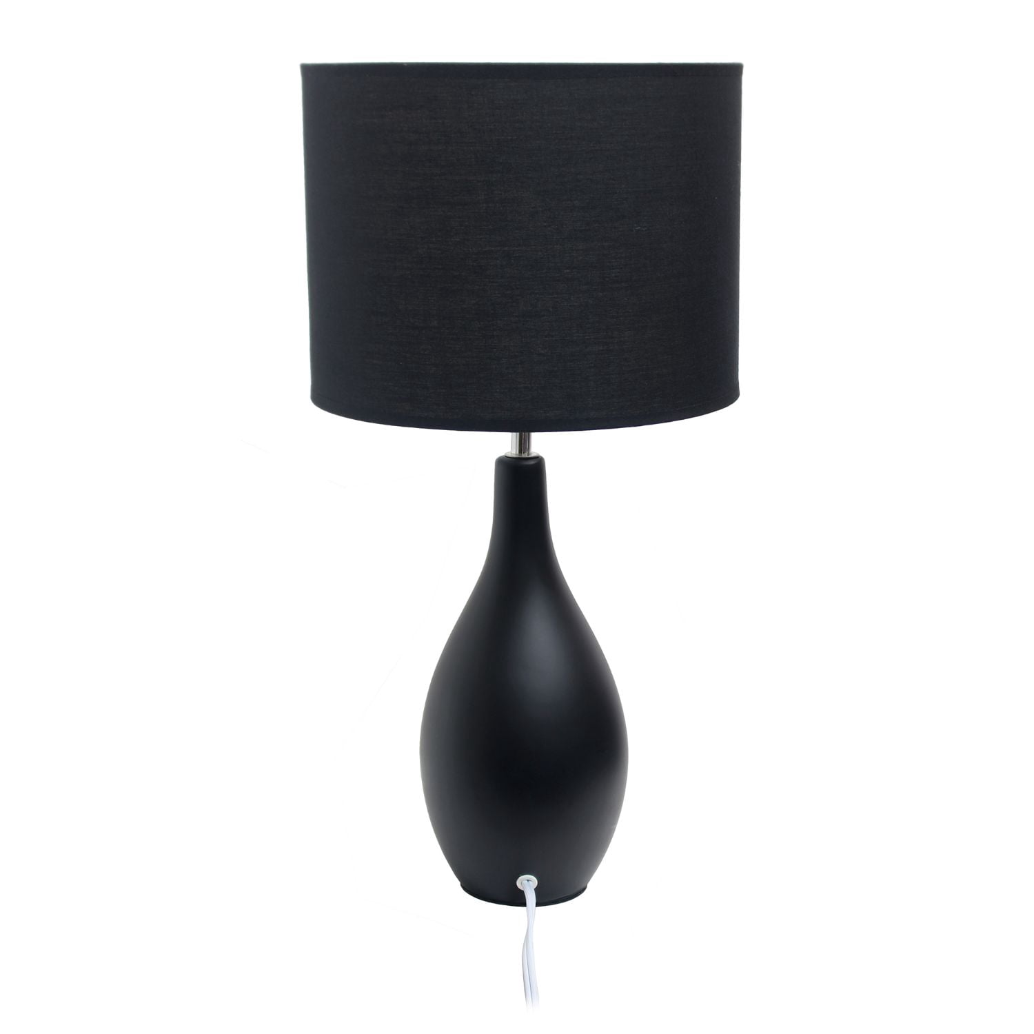 Mod Lighting and Decor Oval Bowling Pin Ceramic Base Table Lamp with ...