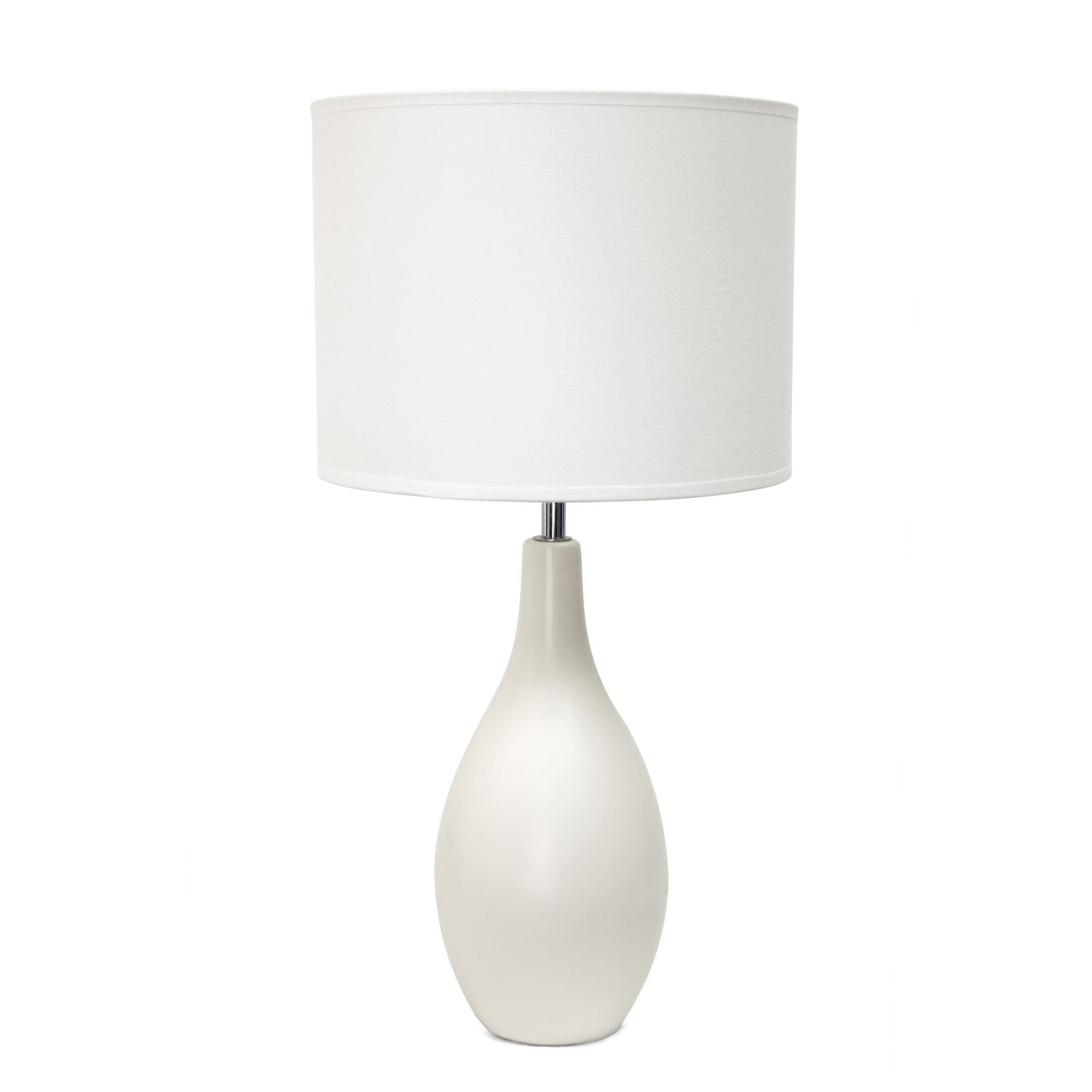 Mod Lighting and Decor Oval Bowling Pin Ceramic Base Table Lamp with ...