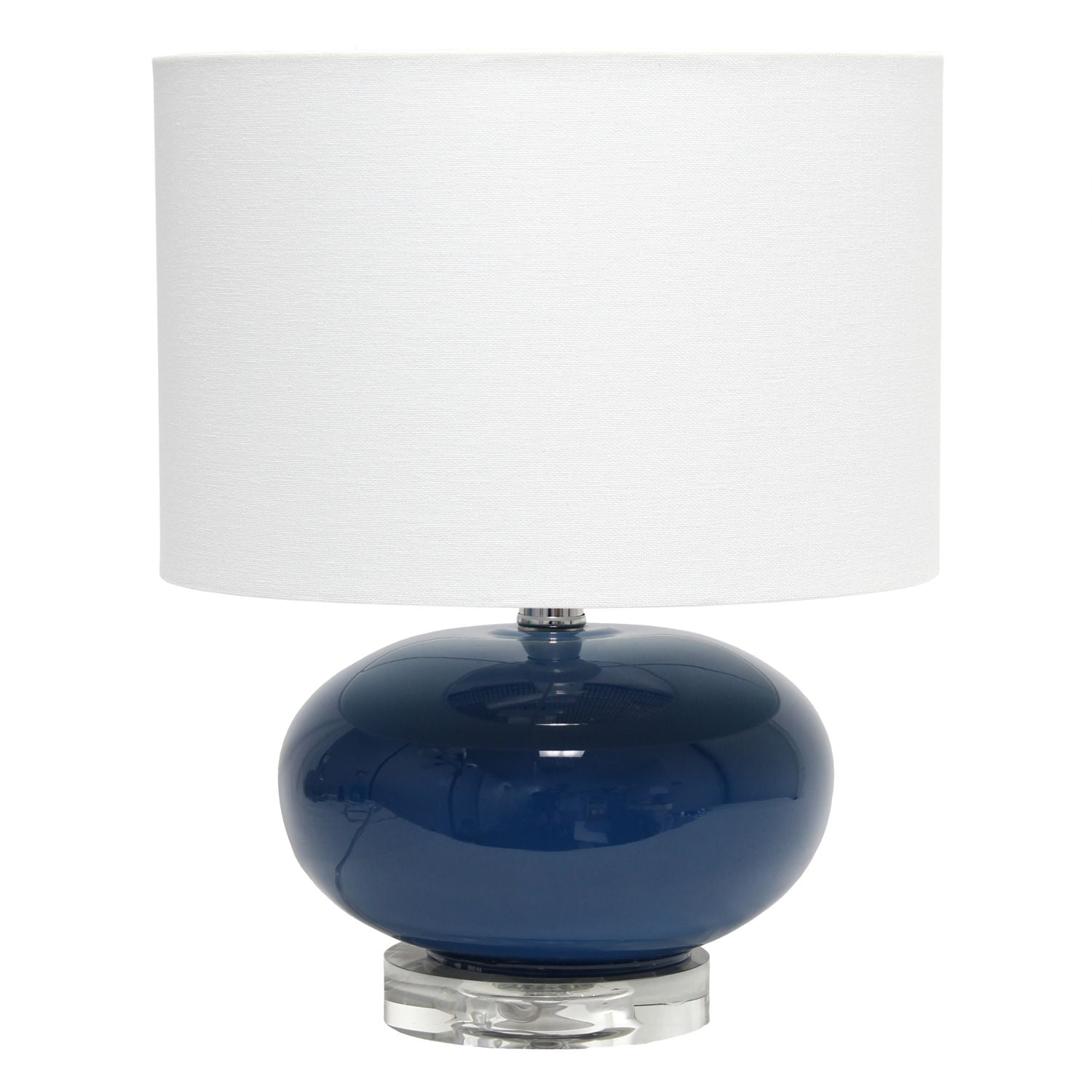 Mod Lighting and Decor Ovaloid Glass Bedside Table Lamp with Shade - 15 ...