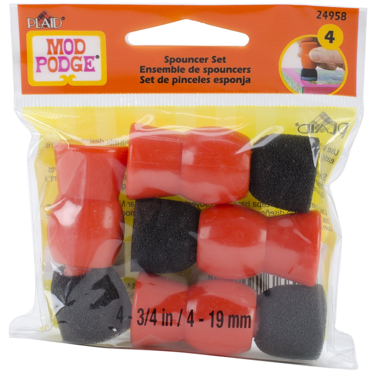 Mod Podge 4-Piece Spouncer Applicator Set for Decoupage Art Paint ...