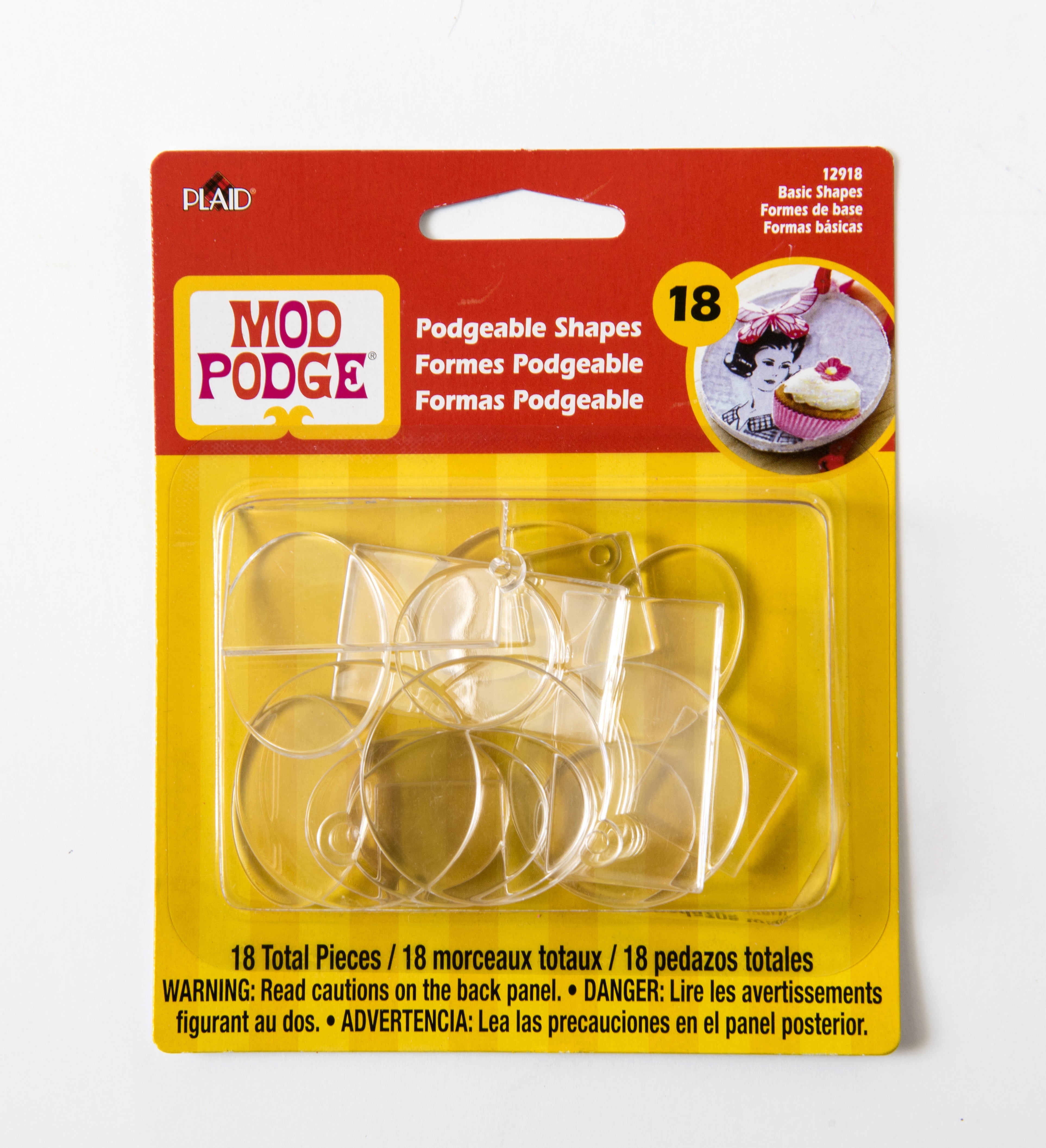 Mod Podge Acrylic Shapes Clear 18 Pc - Walmart.com