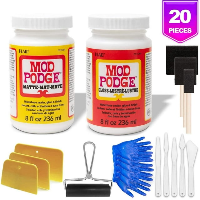 Mod Podge Bundle, 8oz Gloss/Matte Medium, Waterproof Sealer, Pixiss Kit ...