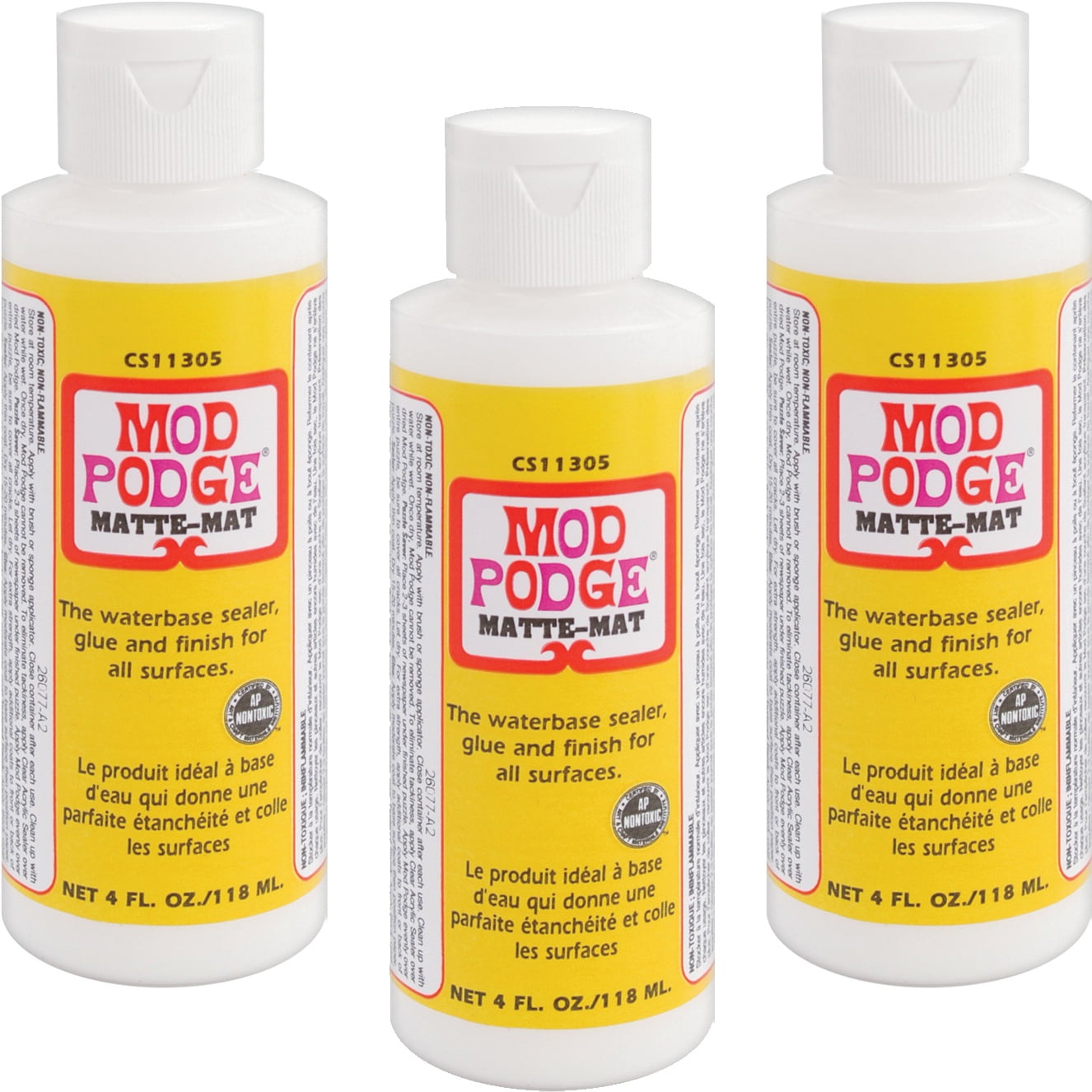 Mod Podge Matte Finish 4oz, Multipack Of 3- - Walmart.com
