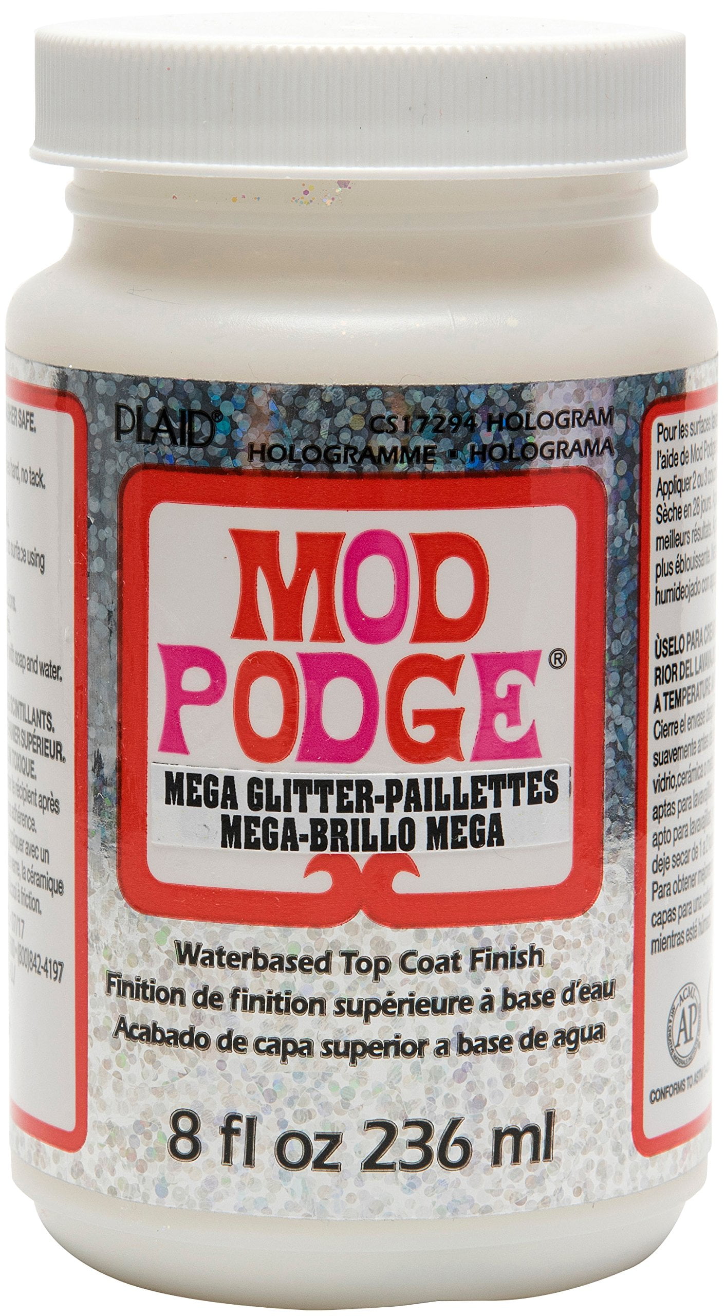 Mod Podge Mega, 8 AIF9 oz, Hologram Glitter - Walmart.com