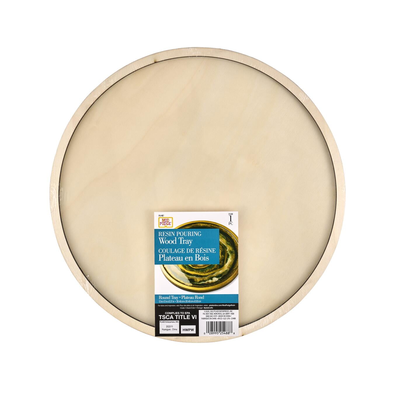 Mod Podge Resin Pouring Round Tray, 12" x .375" - Walmart.com