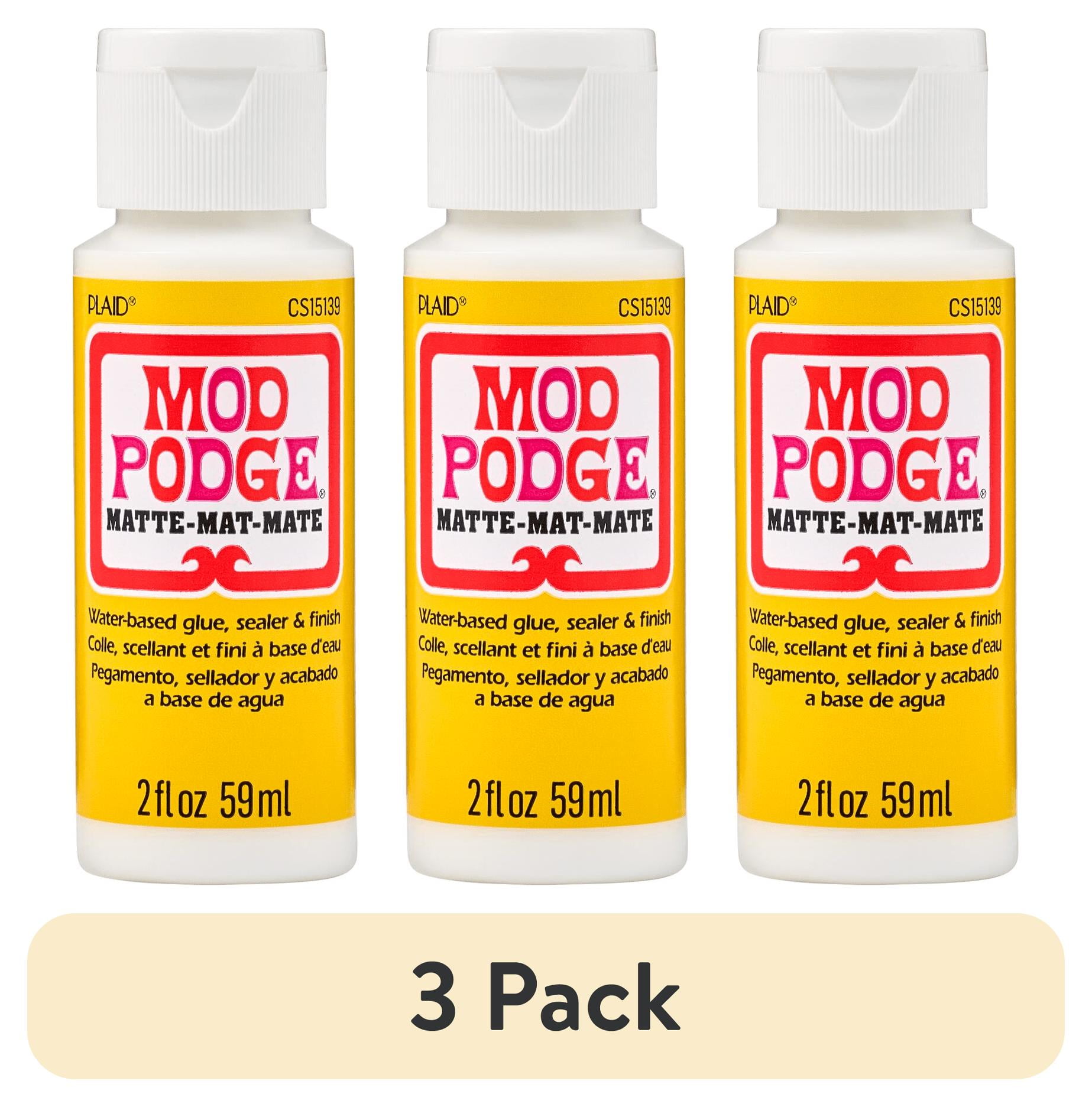 (3 pack) Mod Podge Sealer, Glue, and Finish, Matte Finish, Clear, 2 fl ...