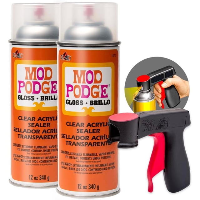 Mod Podge Spray Acrylic Sealer Glossy 2-Pack, Clear Coating Matte Paint ...