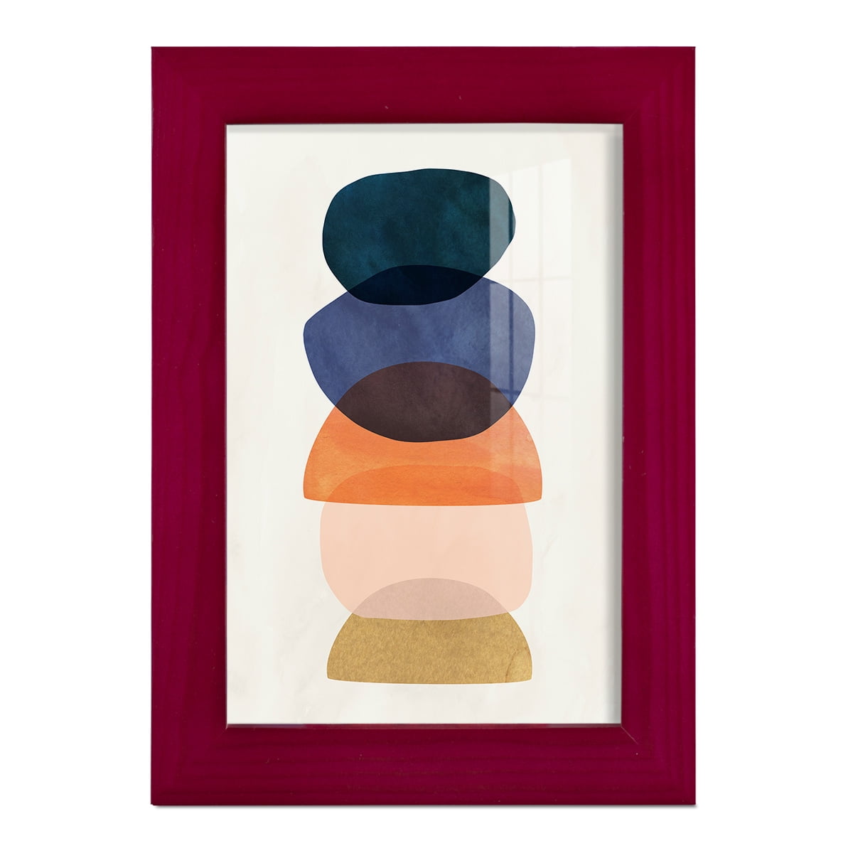 Mod Pods I -Framed Print w/glass-Cherry Red - Walmart.com