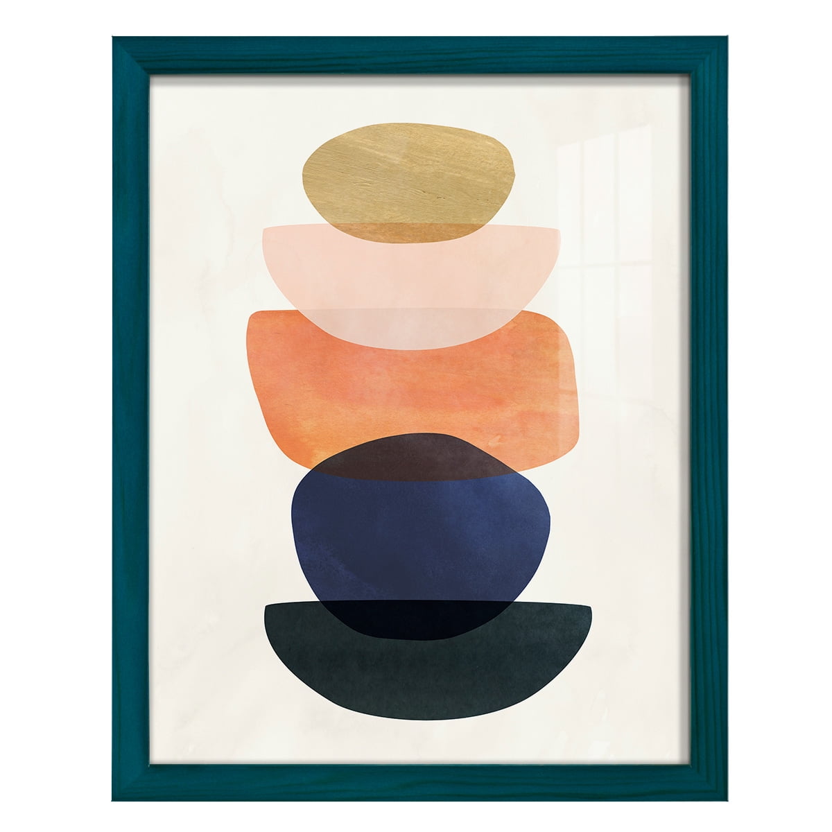 Mod Pods II -Framed Print w/glass-Ocean Blue - Walmart.com