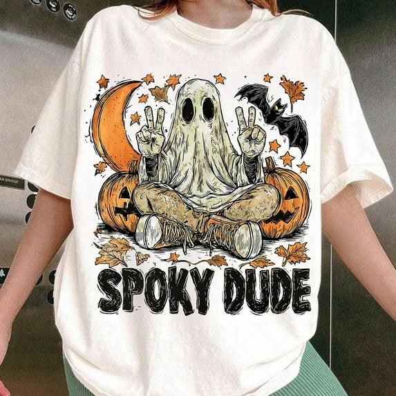 Modèle De Conception D'image Spooky Dude Halloween Citrouille Fantôme ...