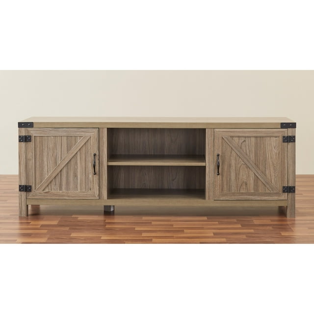 ModArte Rustic Farmhouse 70-inch Barn Door Media Console TV Stand - 70 ...