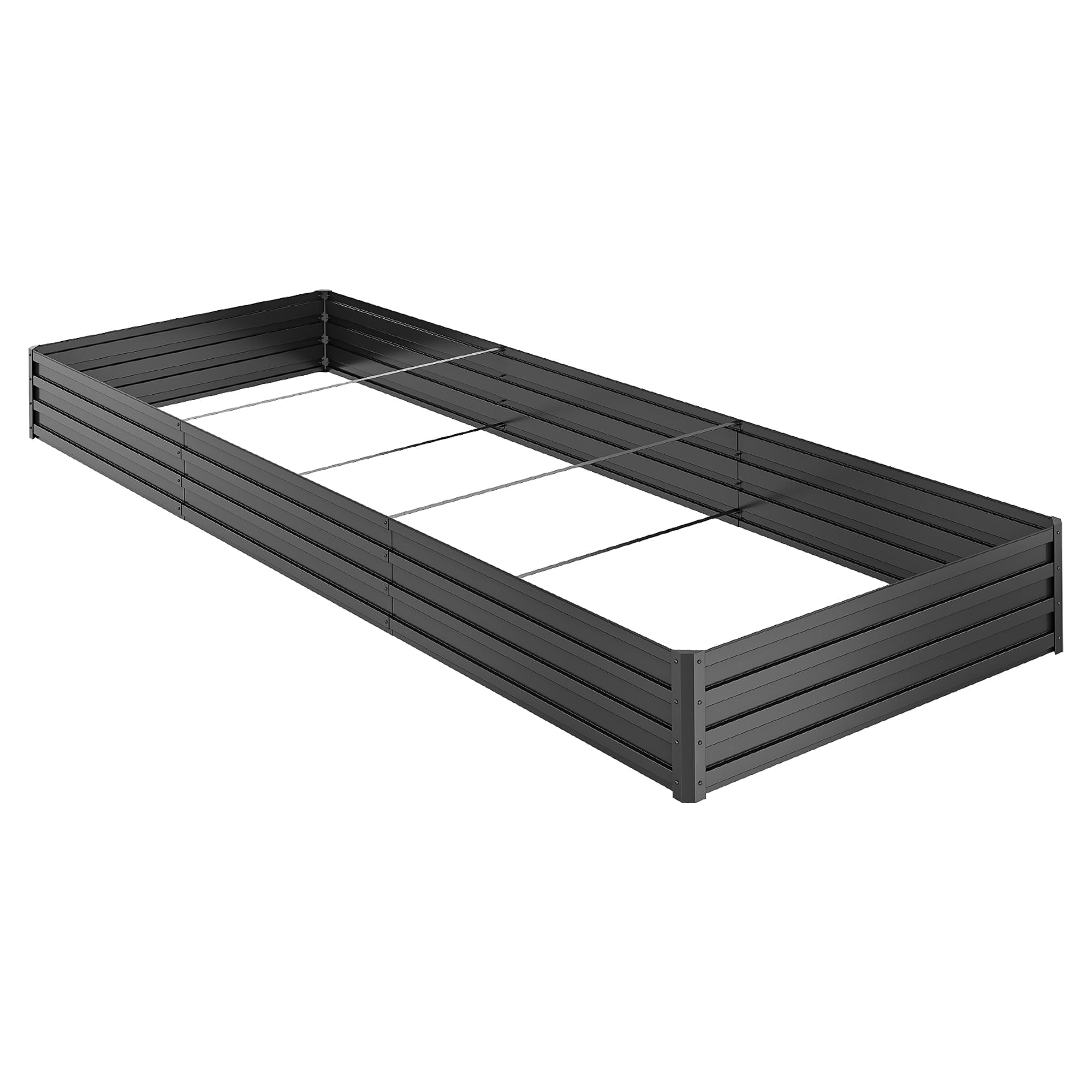 ModFusion 12x4x1 ft Raised Garden Bed Kit, Galvanized Metal Steel ...