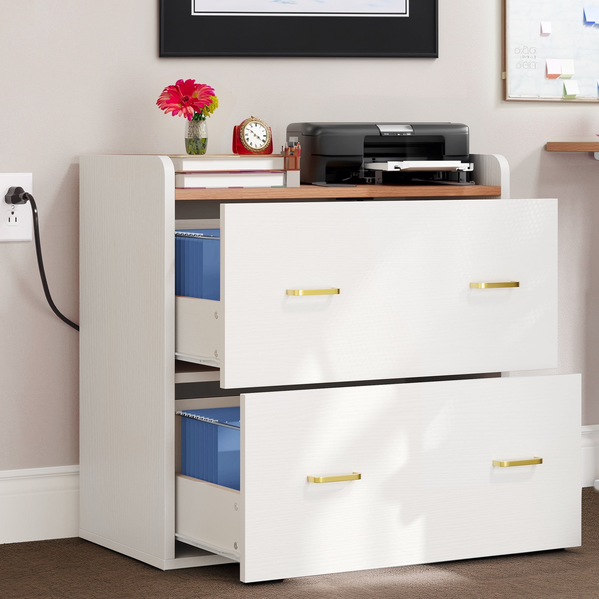 ModFusion 2-Drawer, 4-Metal Drawer Handle A4 Legal Letter File Hanging ...