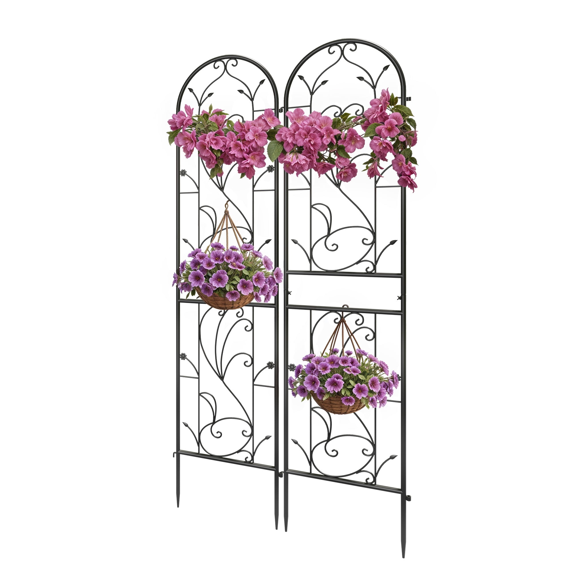 ModFusion 2-Pack Trellises with Interlocking Panels, Spiked Legs ...