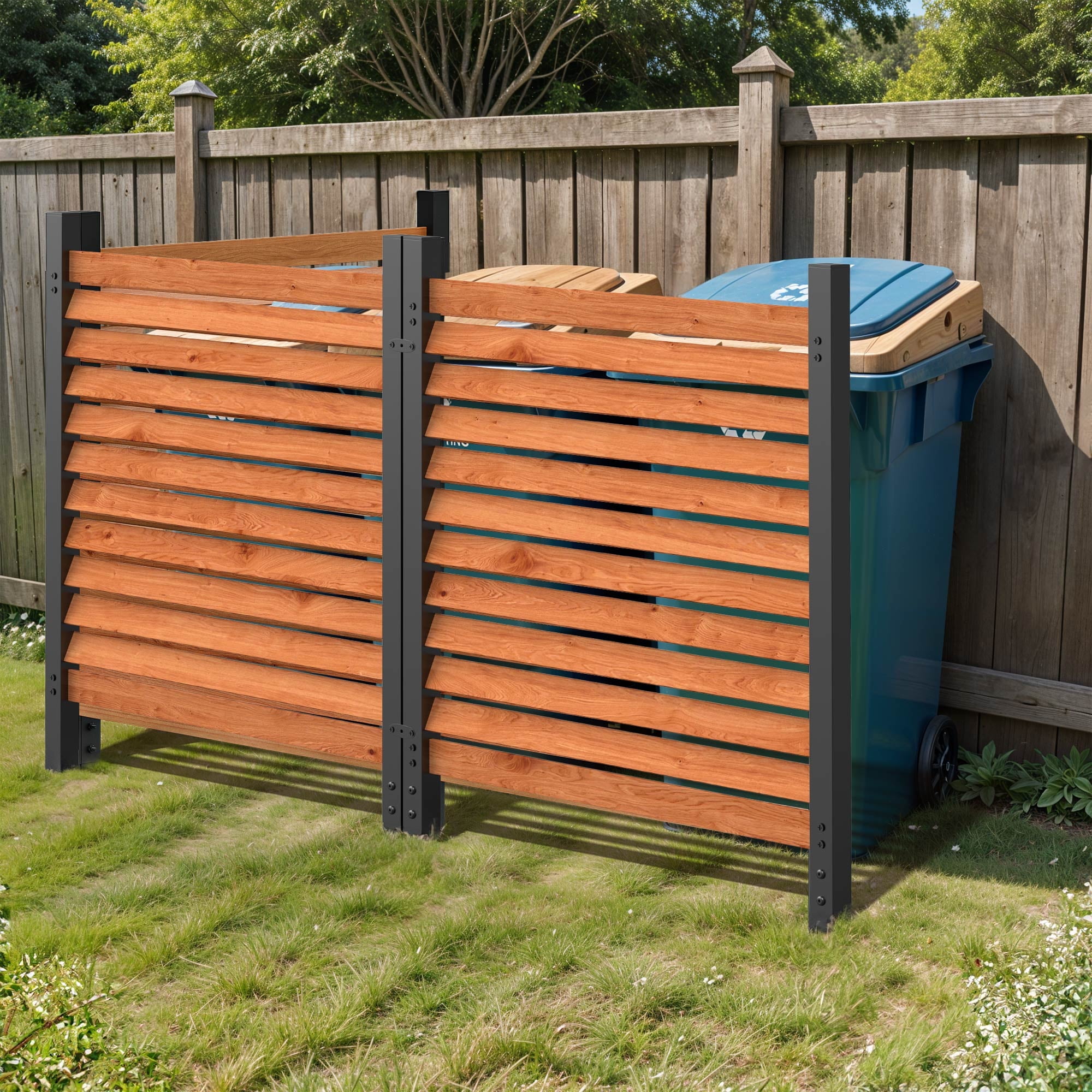 ModFusion 2 Panel 3.17 ft Privacy Fence Screen with No-Dig Stake ...