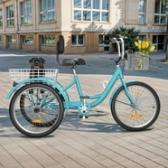 "26"" Urban Commuter Adult Tricycle, 7 Speed, Dual Chains, Three Wheel ...
