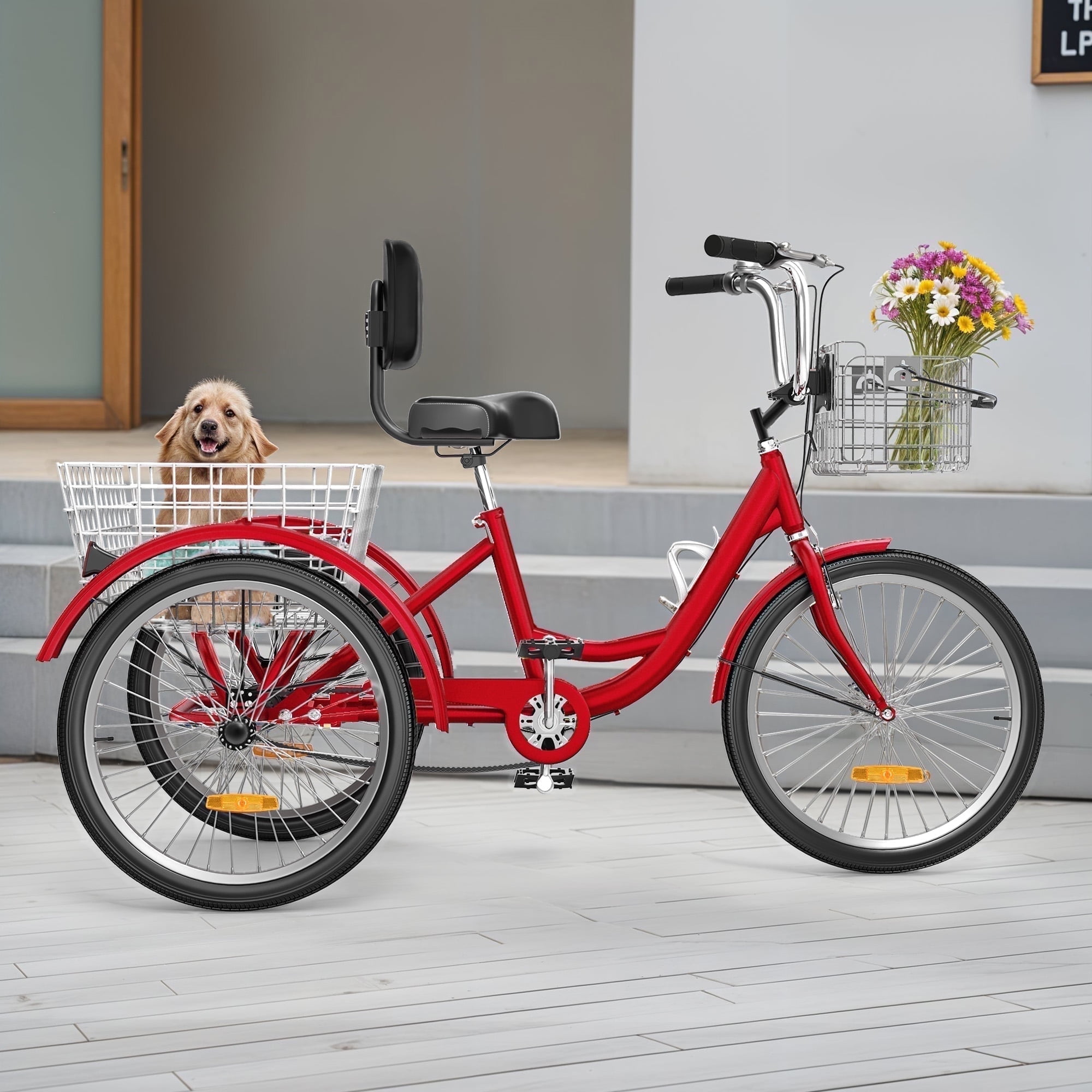 ModFusion 24" Adult Tricycle in Phantom Red with 24-inch Wheel ...