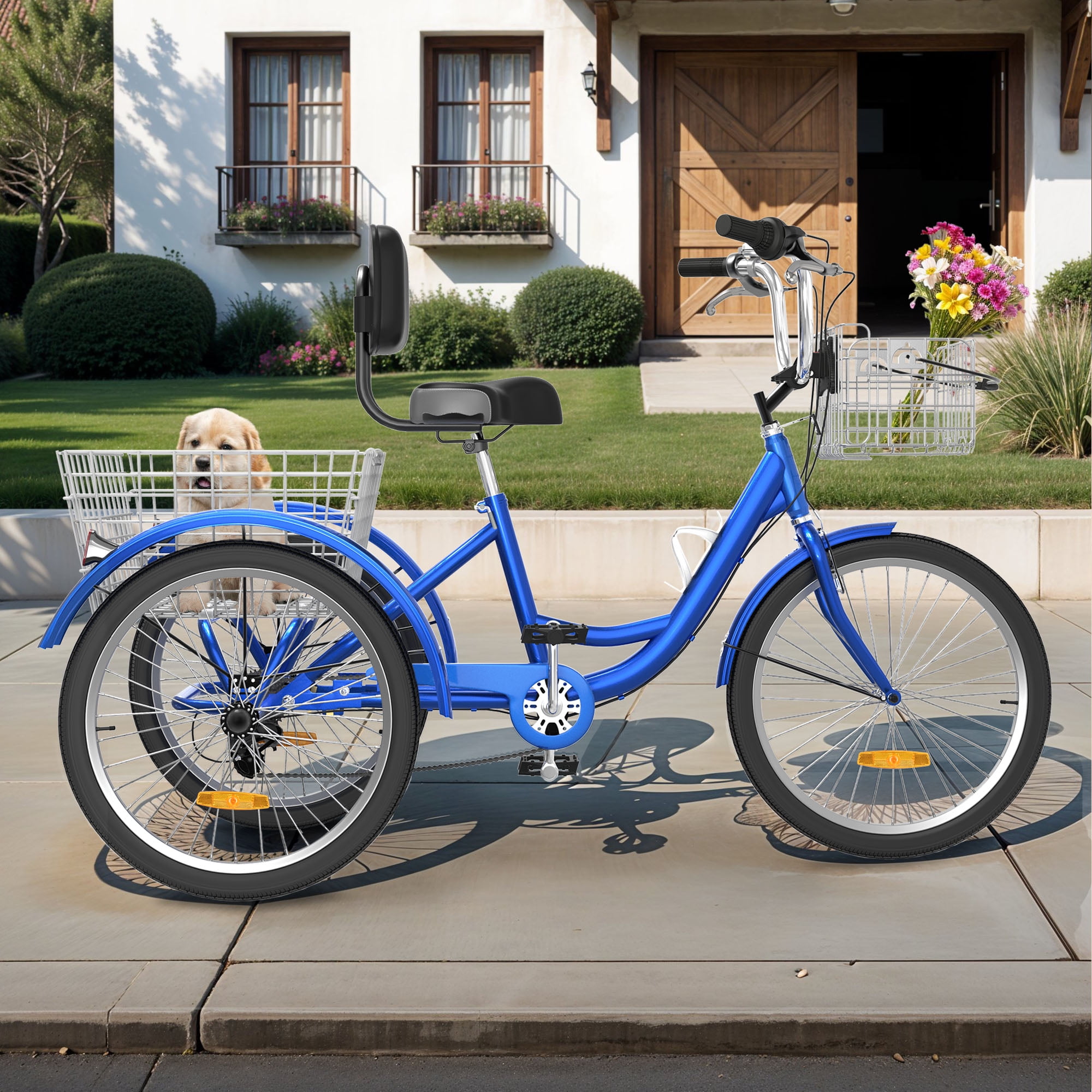 ModFusion 24" 7-Speed Adult Tricycle in Royal Blue with Removable ...
