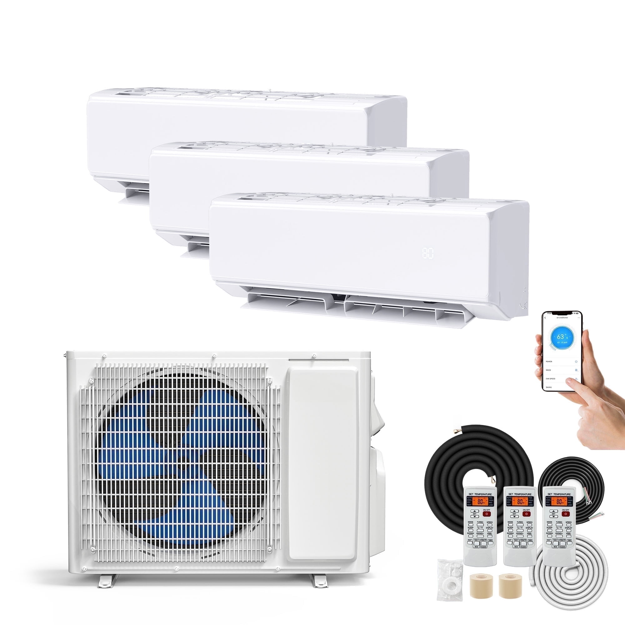 ModFusion 27000 BTU 3 Zone Mini Split Air Conditioner and heater with ...