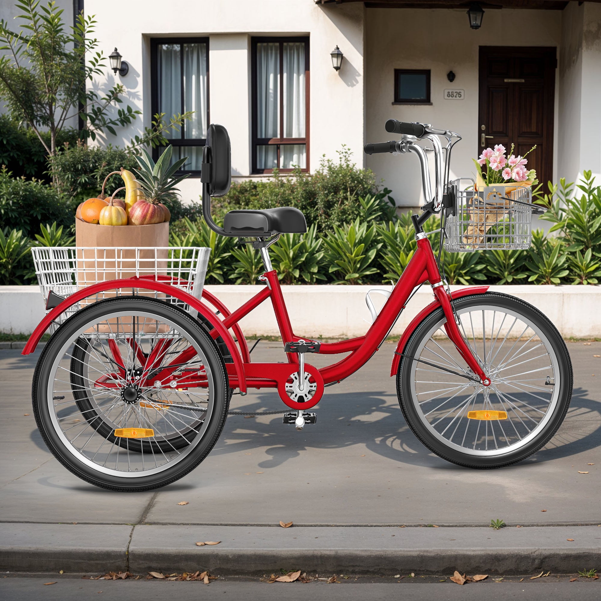 ModFusion 26" 1-Speed Adult Tricycle in Phantom Red - Walmart.com