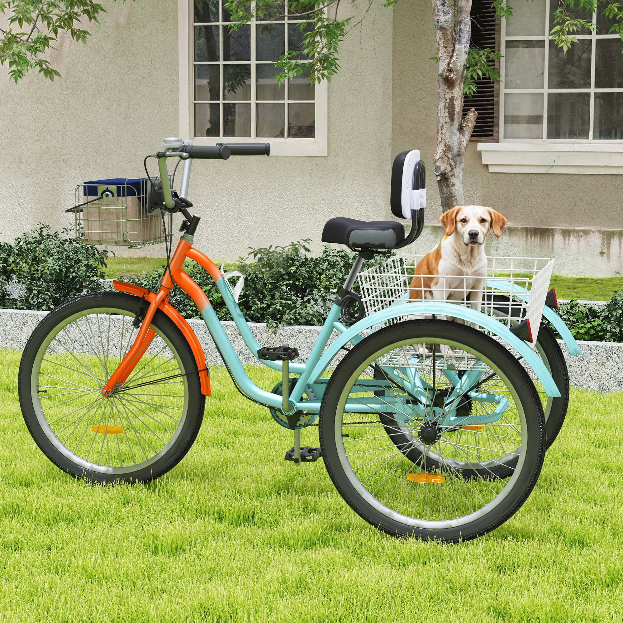 ModFusion 26" Adult Tricycle 3-Wheel Cruiser Bike with Baskets, 1-Speed ...