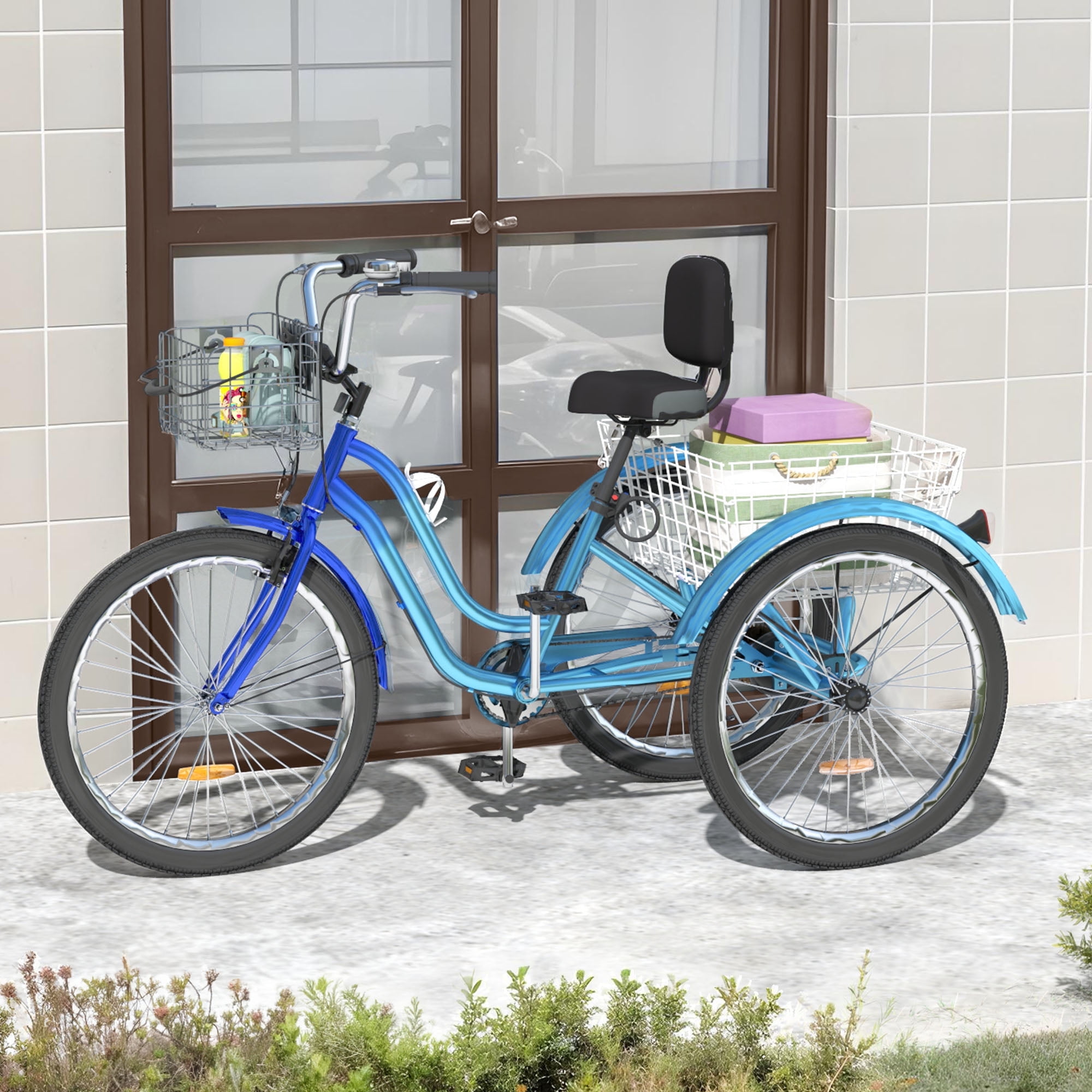 ModFusion 26" Adult Tricycle, Single-Speed 3-Wheel Cruiser Bike with ...