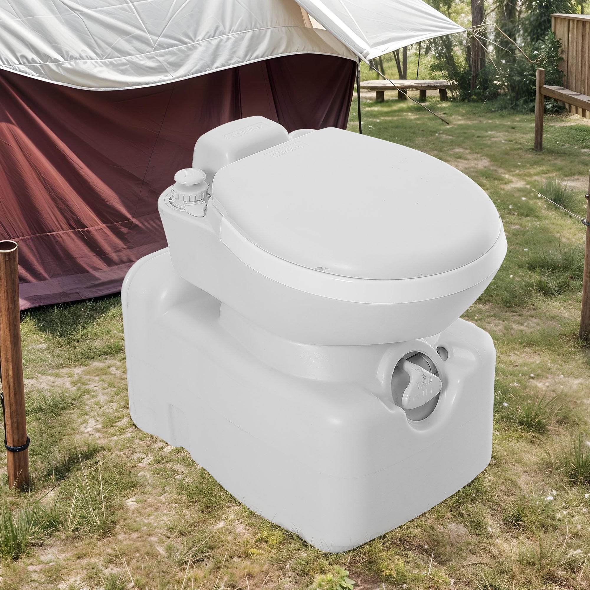 ModFusion 3.2 Gallon Cassette Toilet with 360° Rotating Bowl & Water ...