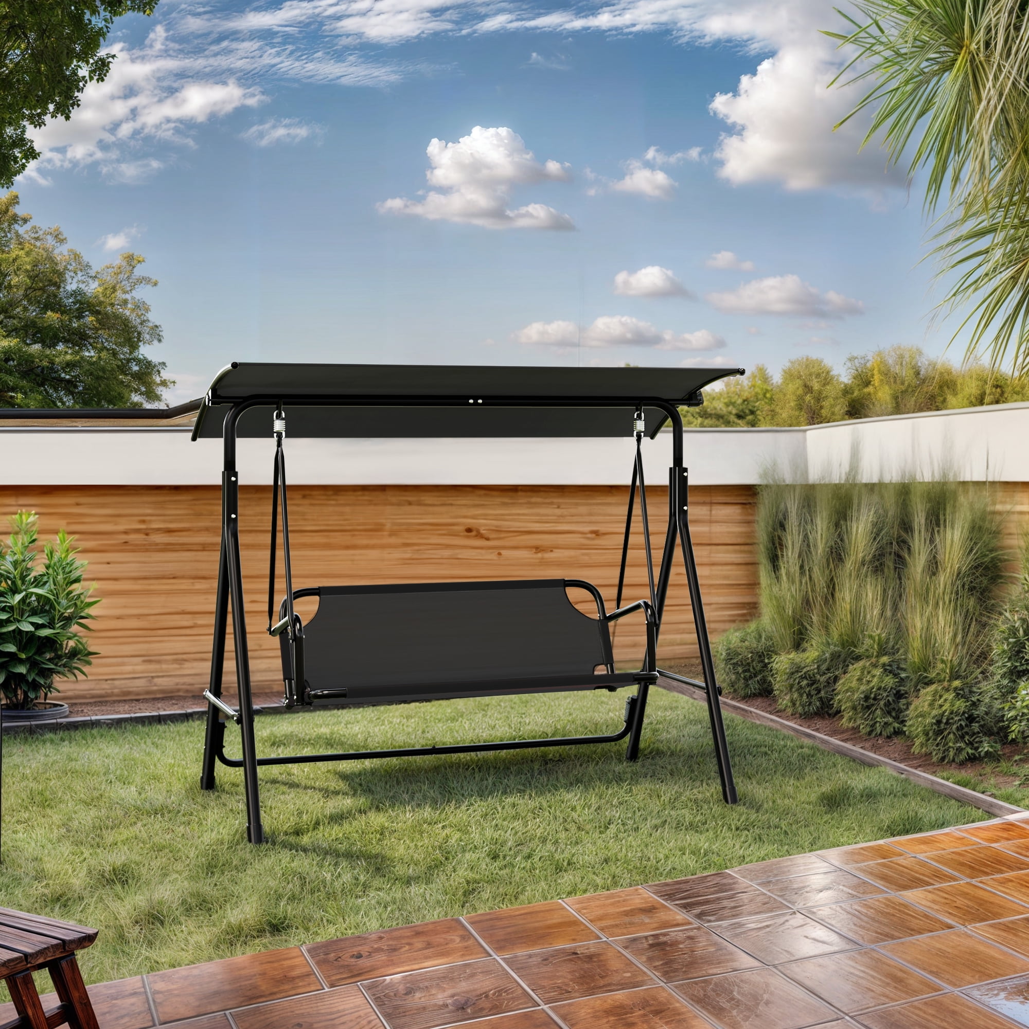 ModFusion 3-Person Heavy Duty Swing with adjustable Canopy, for Patio ...