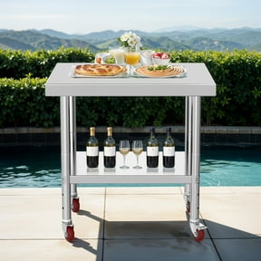 Stainless Steel Table With Wheels