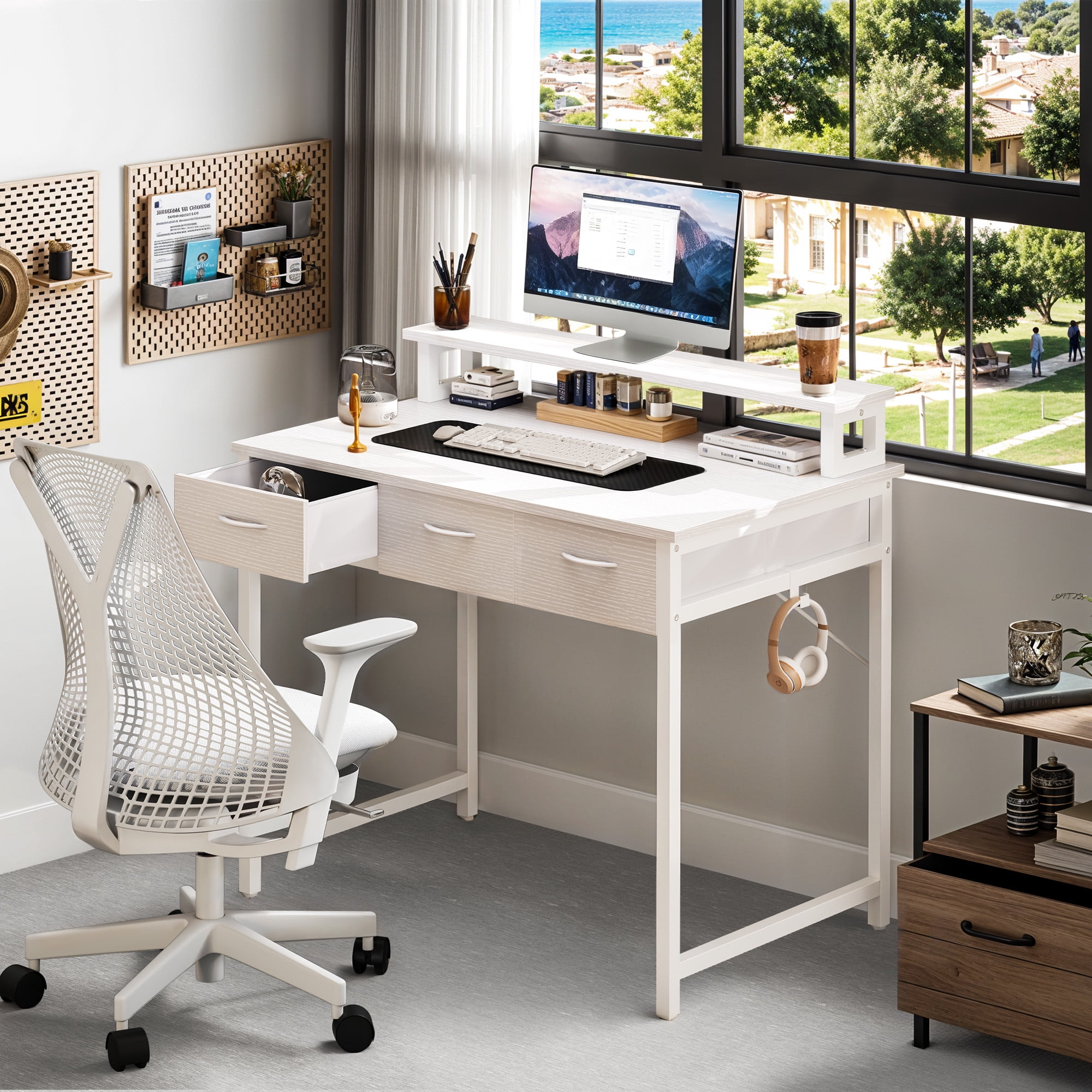 ModFusion 31.4" x 19.7" Small Computer Desk for Small Spaces with ...