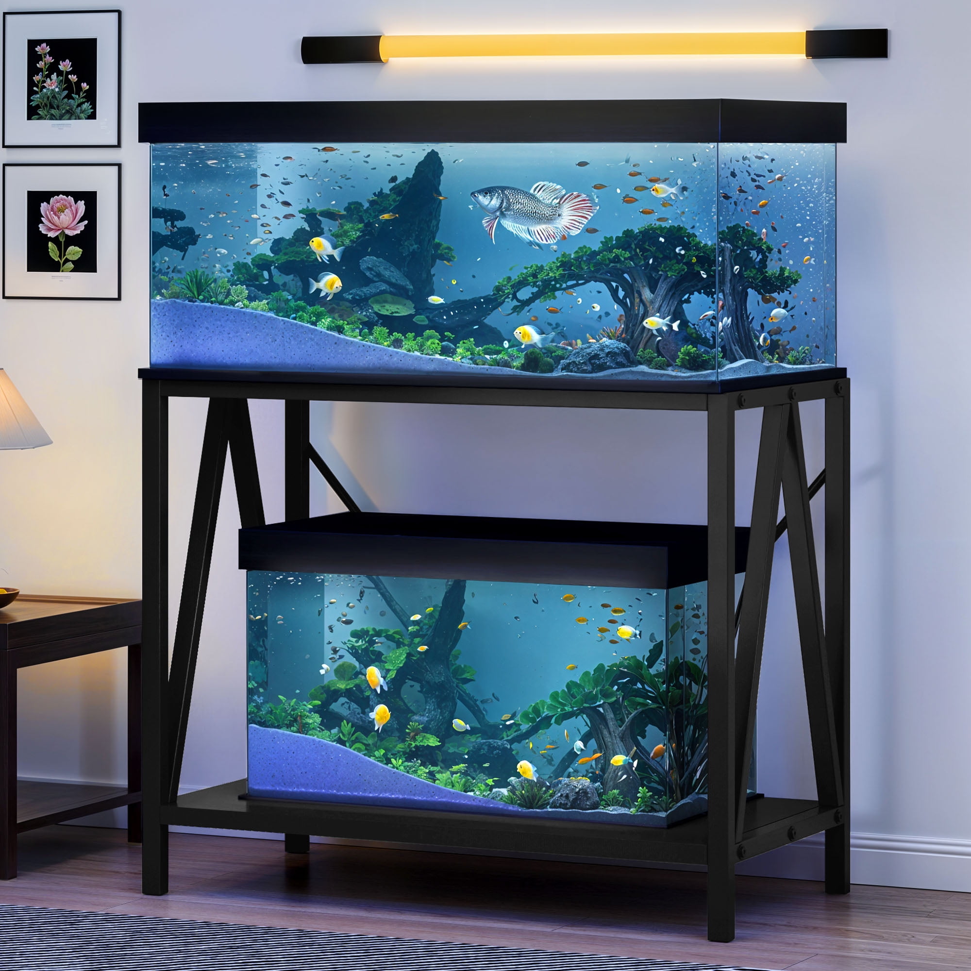 ModFusion 40 Gallon Aquarium Stand – Heavy-Duty Steel Fish Tank Stand ...