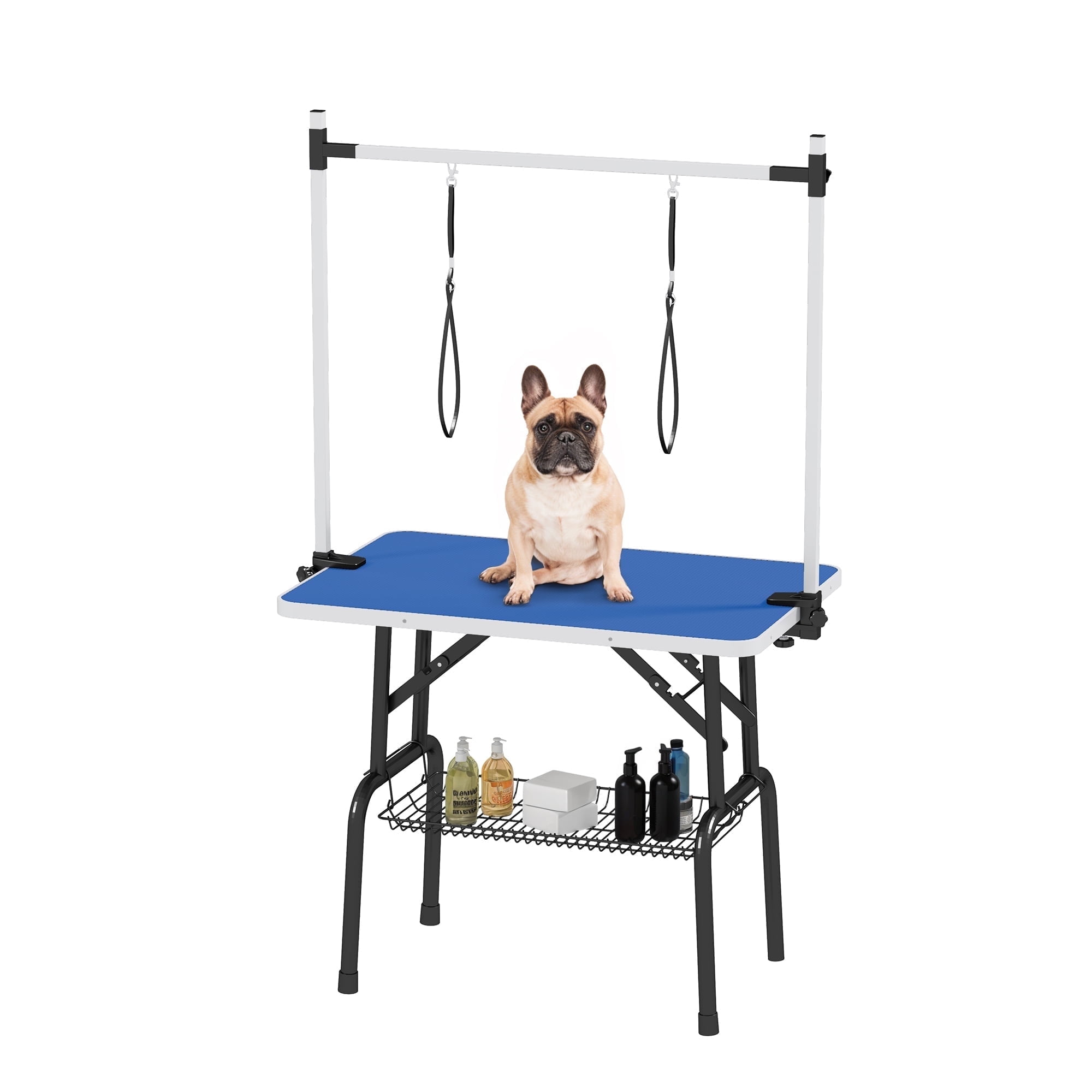 ModFusion 42” Heavy-Duty Folding Pet Grooming Table with Mesh Steel ...