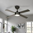 ModFusion 48in Smart Modern Ceiling Fan Light, Remote, App & Alexa ...