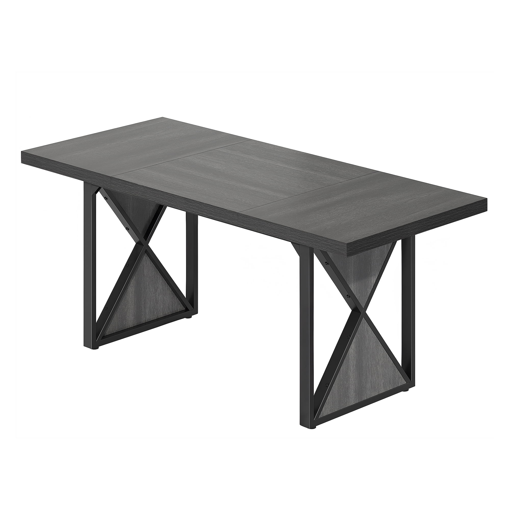 ModFusion 5.9 ft Dining Table for 8 People with Adjustable Feet, Metal ...