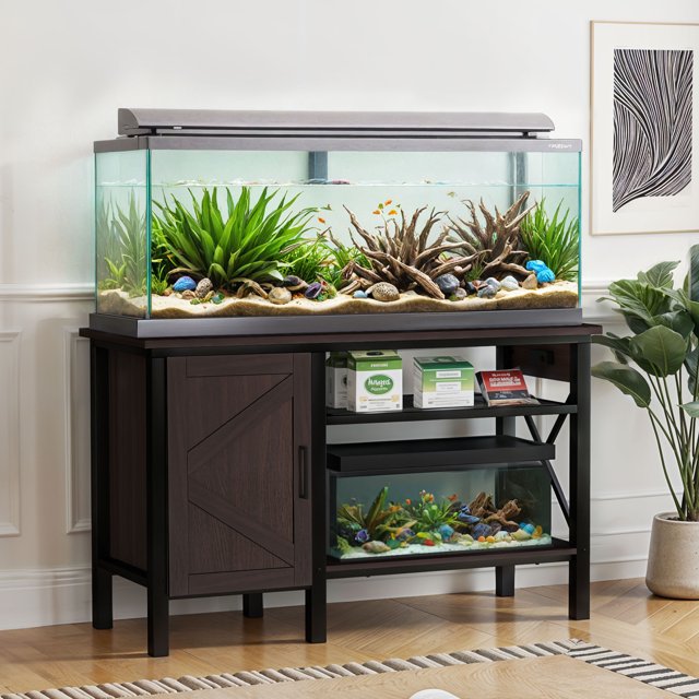 ModFusion 52" Brown Aquarium Stand - Modern Fish Tank Stand for Up to ...