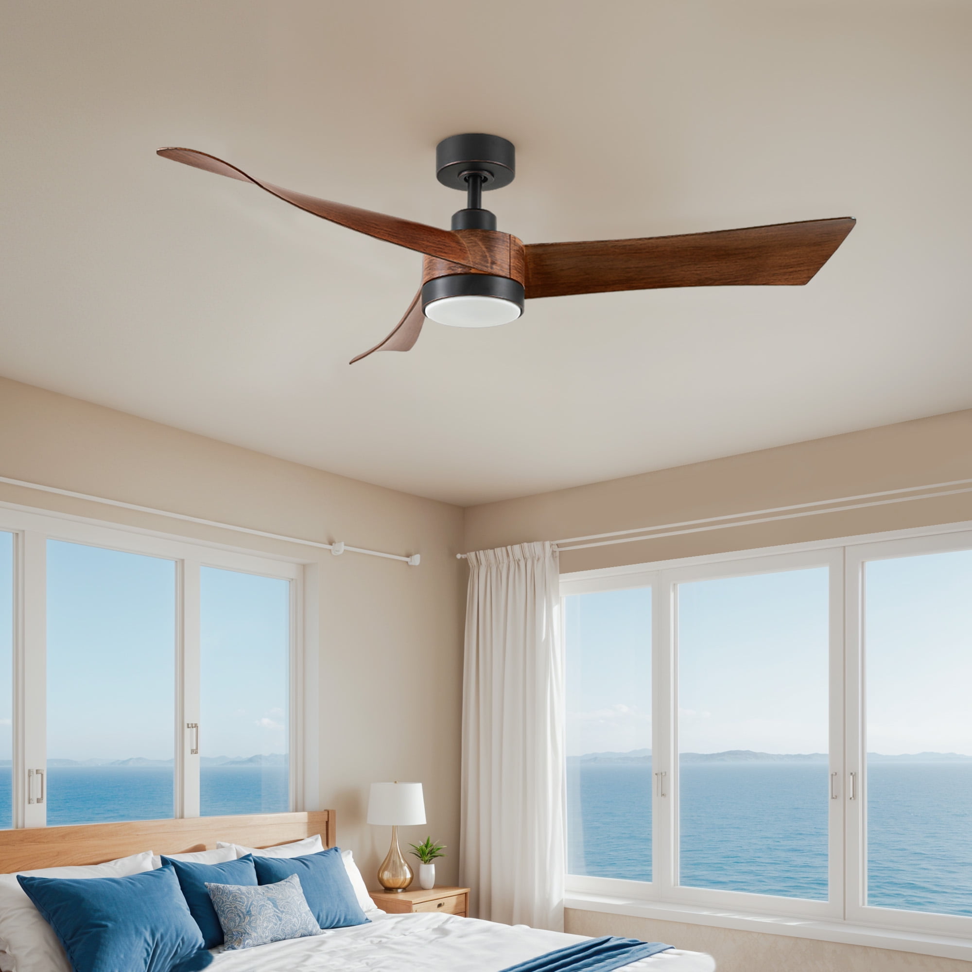 ModFusion 52-Inch Modern Ceiling Fan with LED Light Kit, Remote Control ...