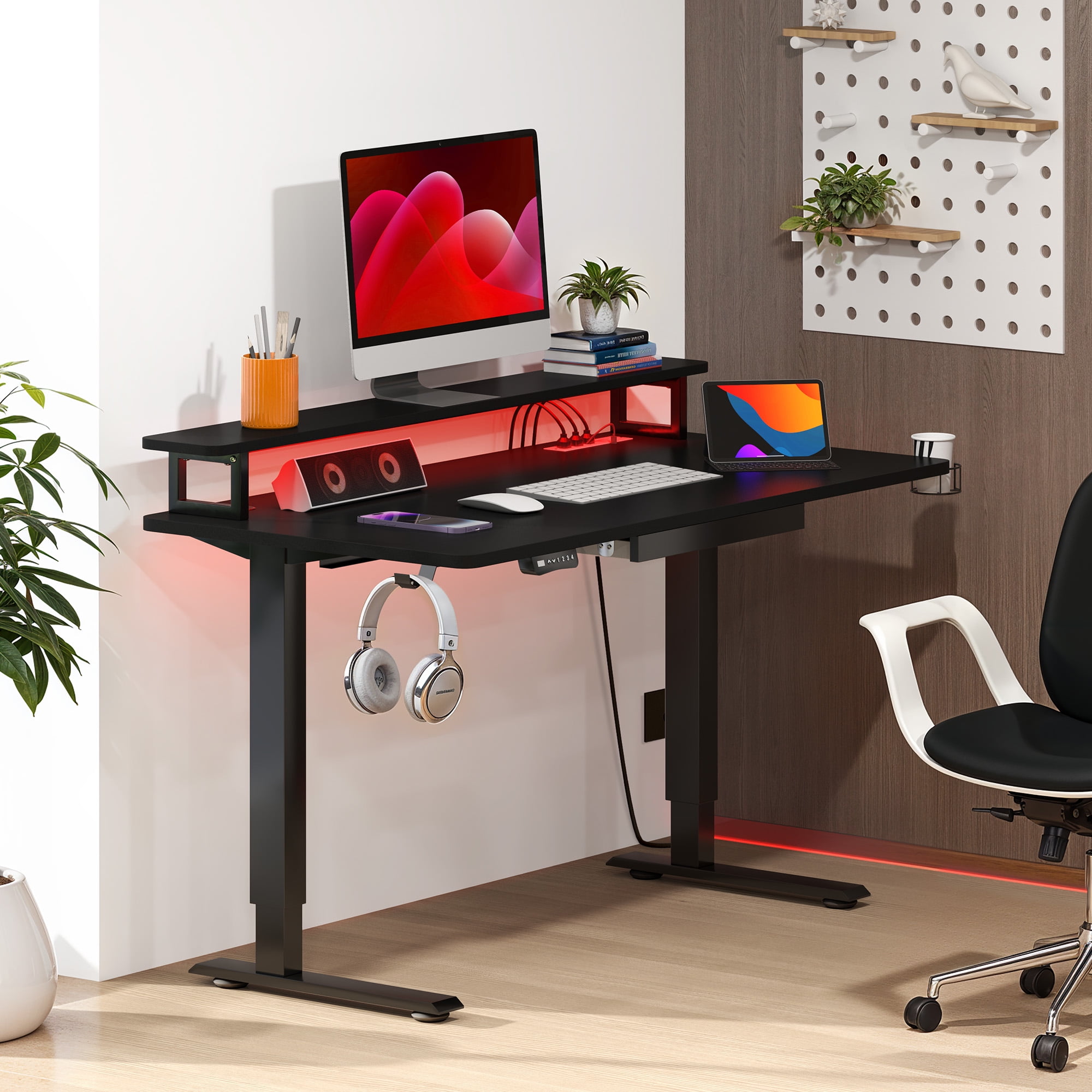 ModFusion 55"x24" Electric Height Adjustable Computer Desk with Memory ...