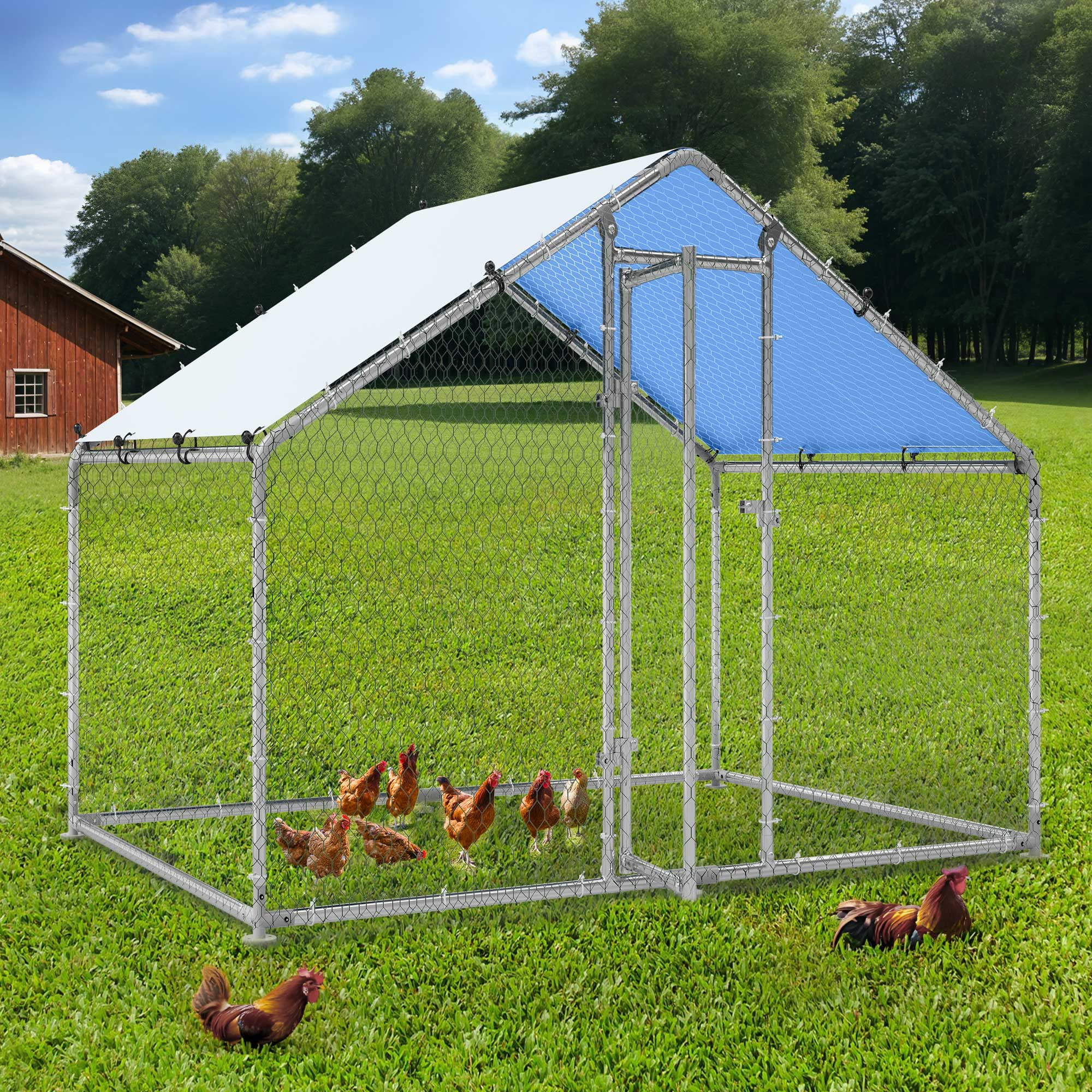 ModFusion 6.5ft x 9.8ft Walk-In Chicken Coop - Heavy-Duty Galvanized ...