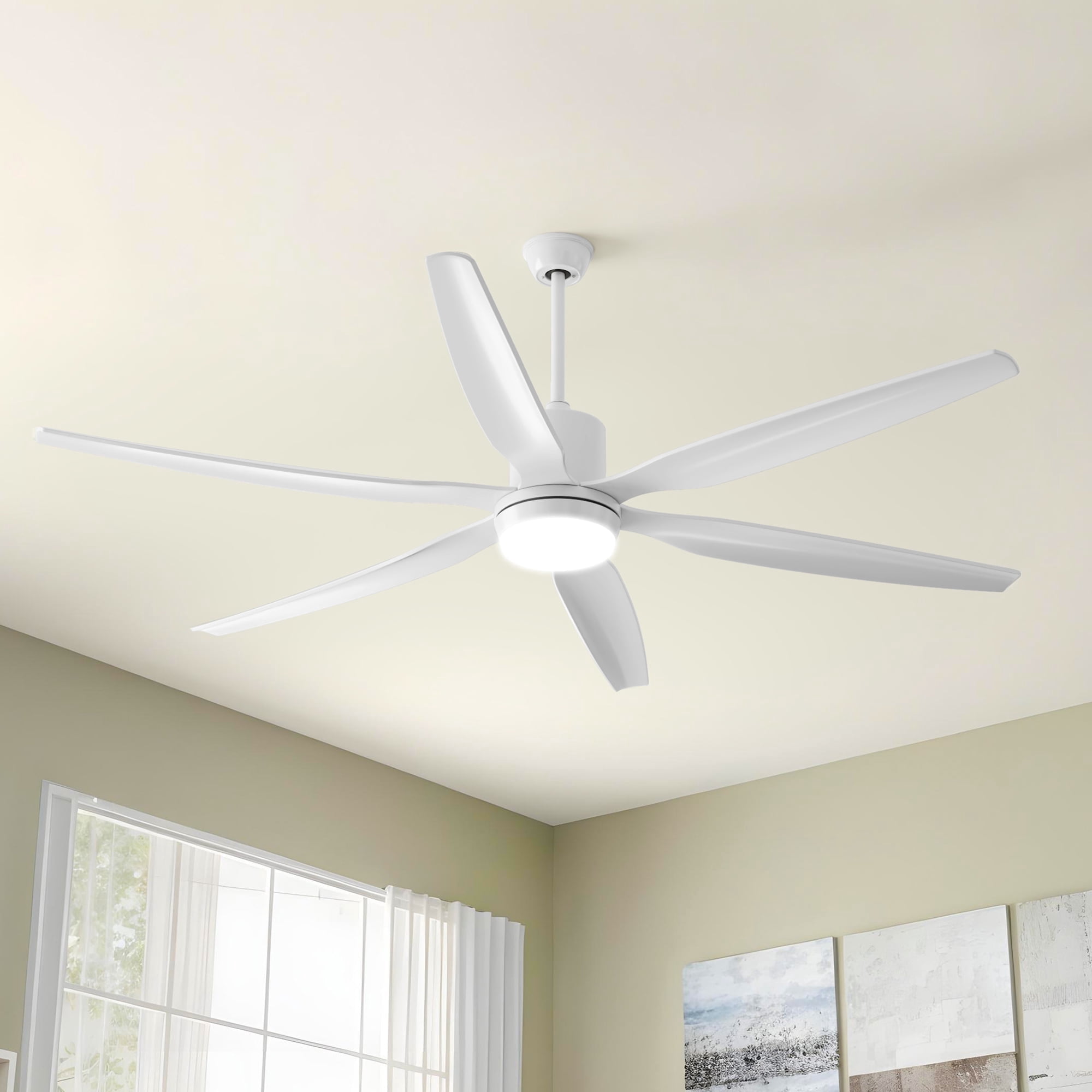 ModFusion 66" Smart Ceiling Fan with LED Light, Remote & App Control ...