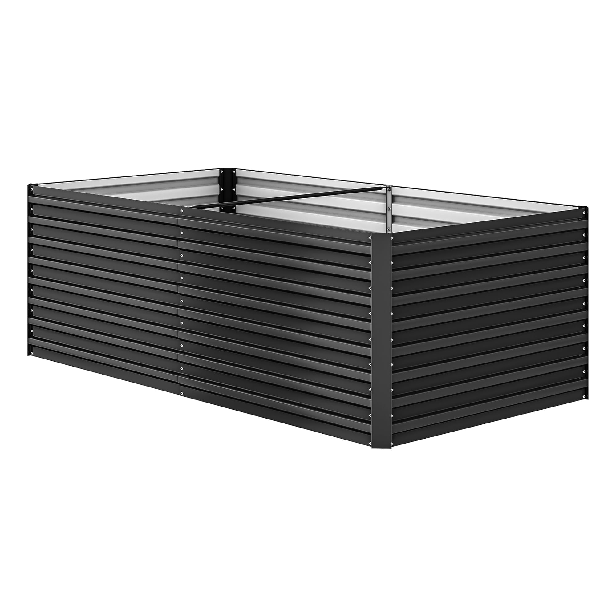 ModFusion 6x3x2 Ft, Metal Galvanized Planter Box Kit, Support Rod ...