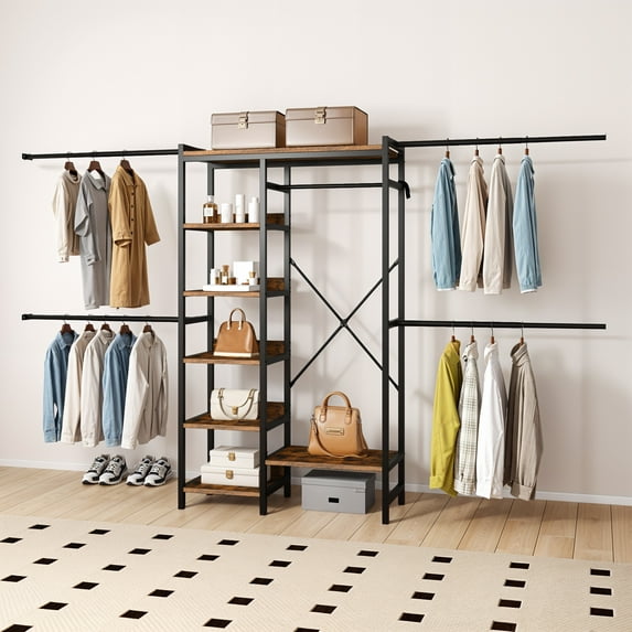 ModFusion 7-Tier Freestanding Closet Organizer System with Adjustable ...