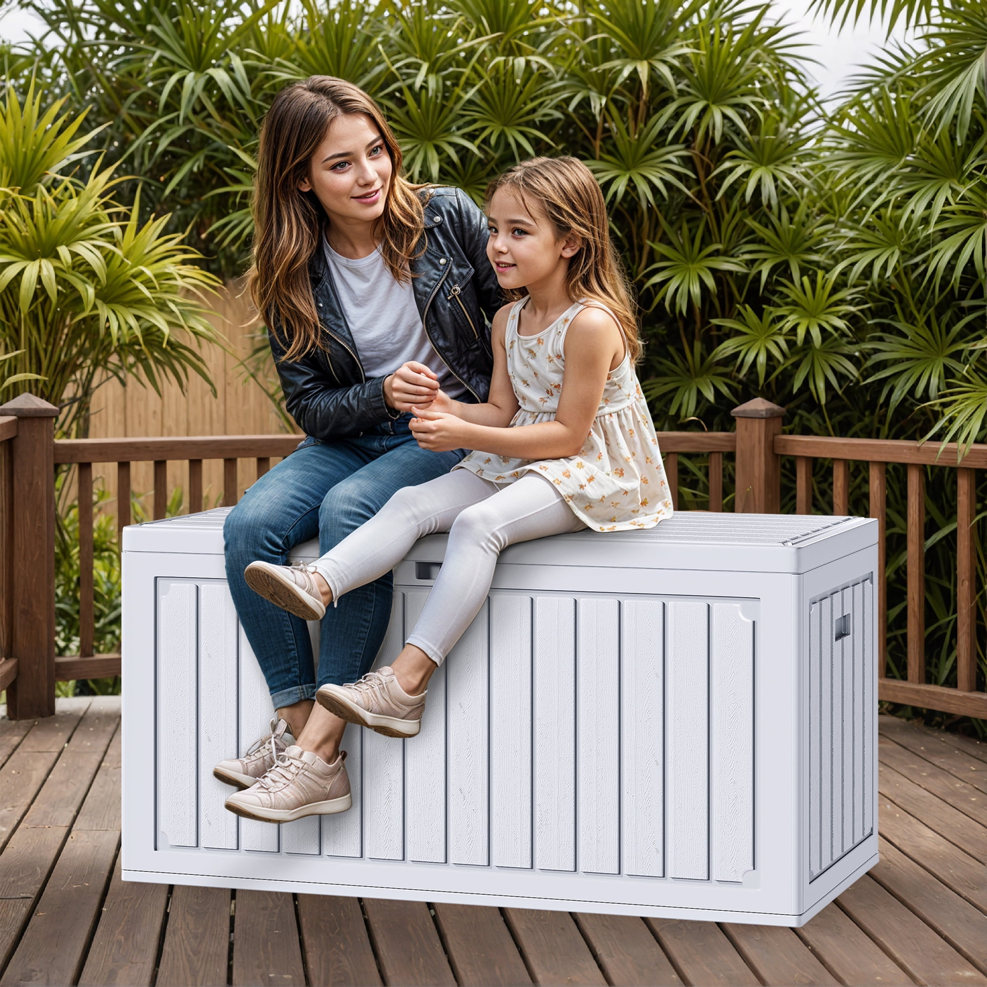 ModFusion 90 Gallon Deck Box, Lockable Outdoor Storage for Patio ...