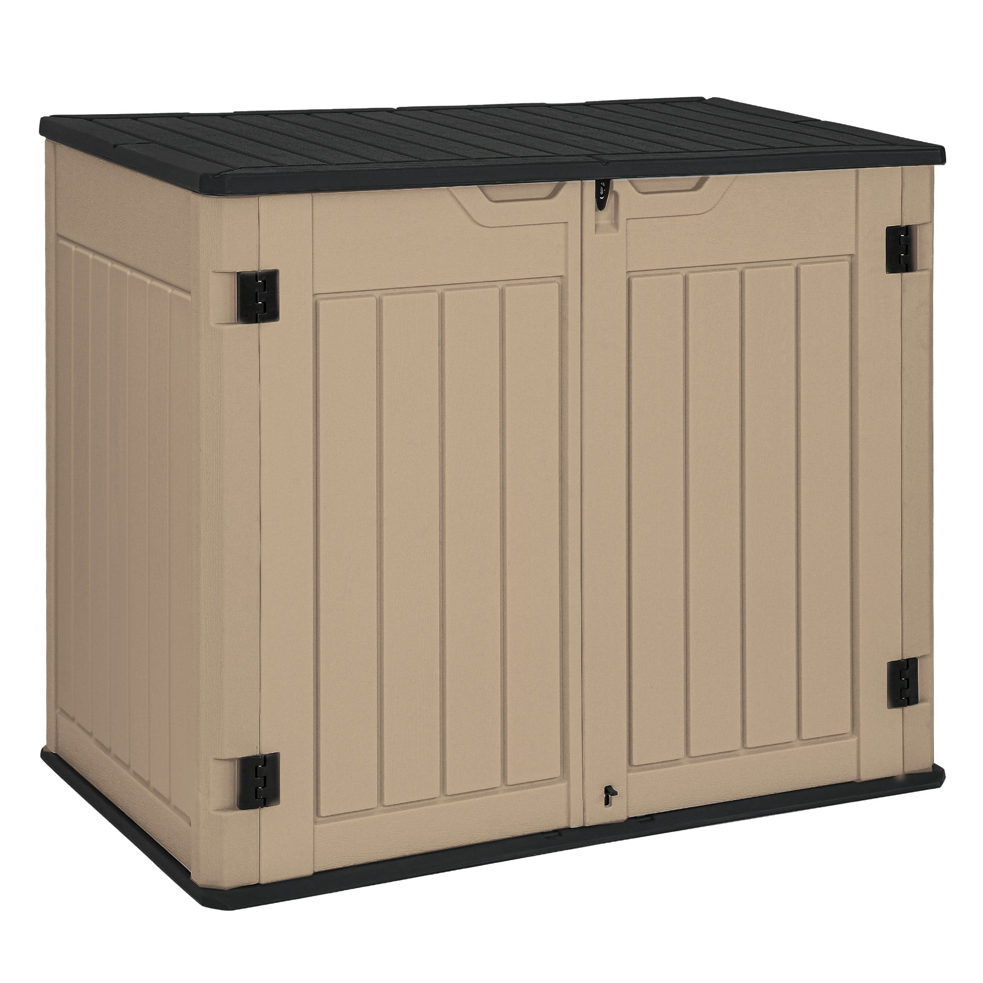 ModFusion Storage Shed, Double Door, Lock, Metal Rod, Floor, Horizontal ...