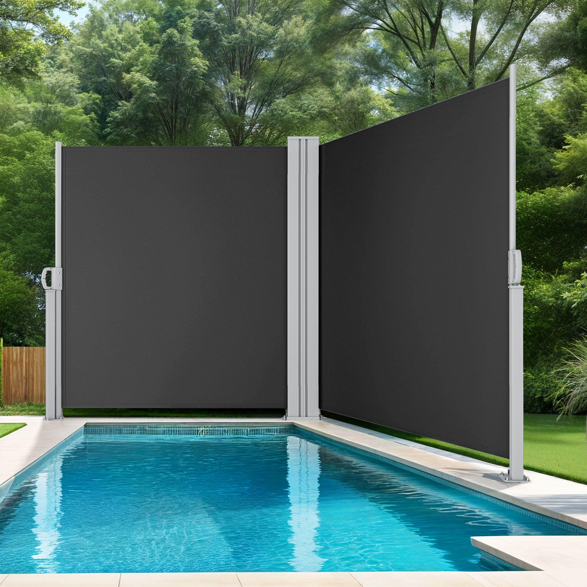 ModFusion Black Side Awning, 236”x70”, Water Resistant, UV Protection ...