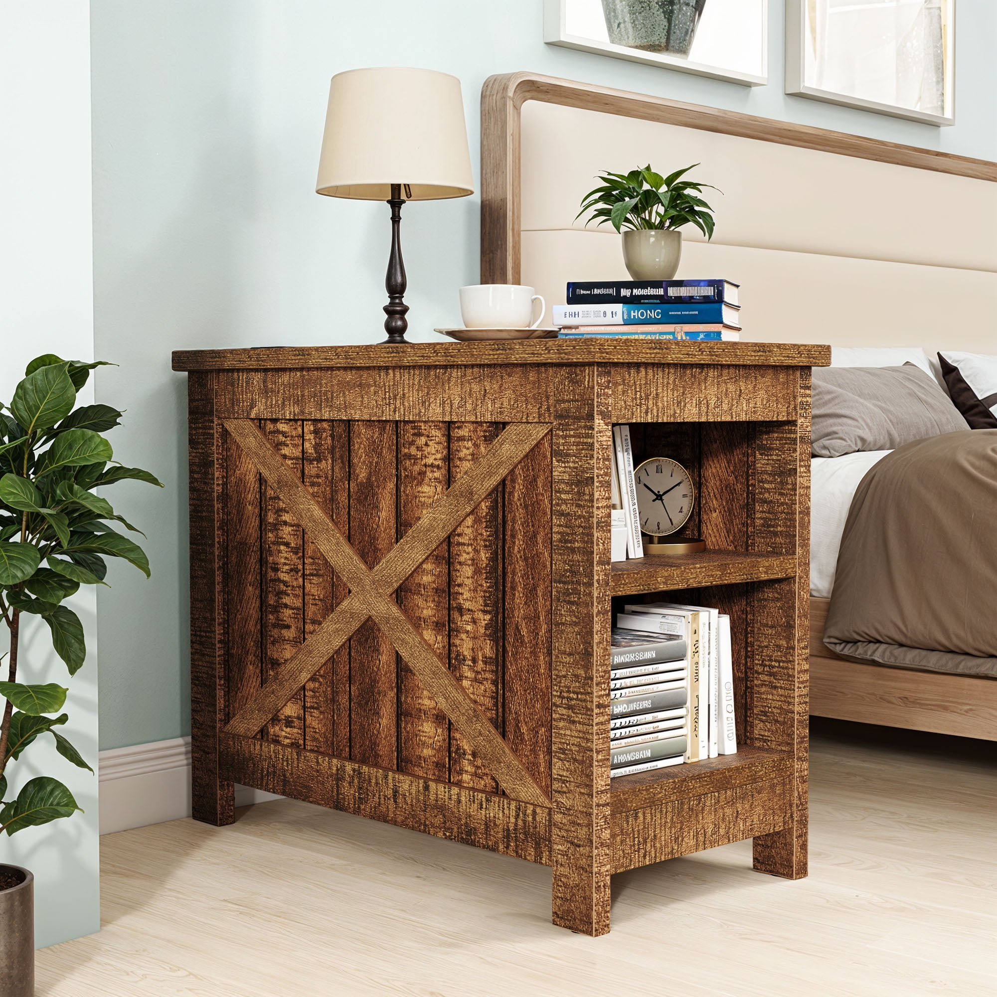 ModFusion Brown Vintage Console Side Table, 60 x 30 x 50 cm, P2 MDF ...