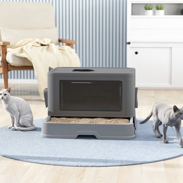 Hooded Cat Litter Box Enclosed Cat Toilet Detachable Anti Splashing ...