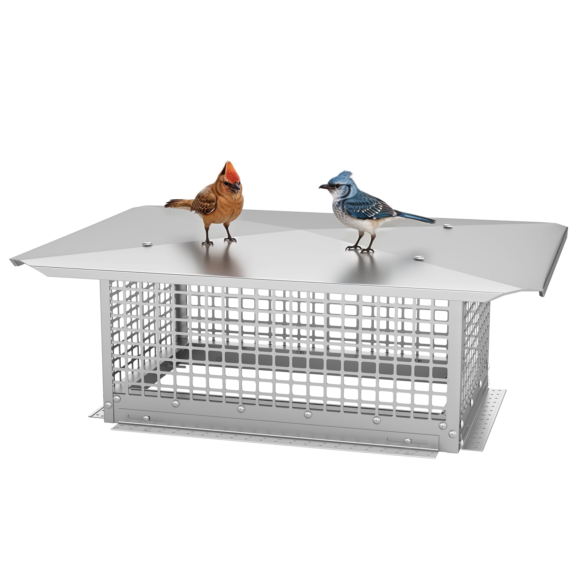 ModFusion Chimney Cap for Fireplaces, 13" x 21" Adjustable Stainless ...