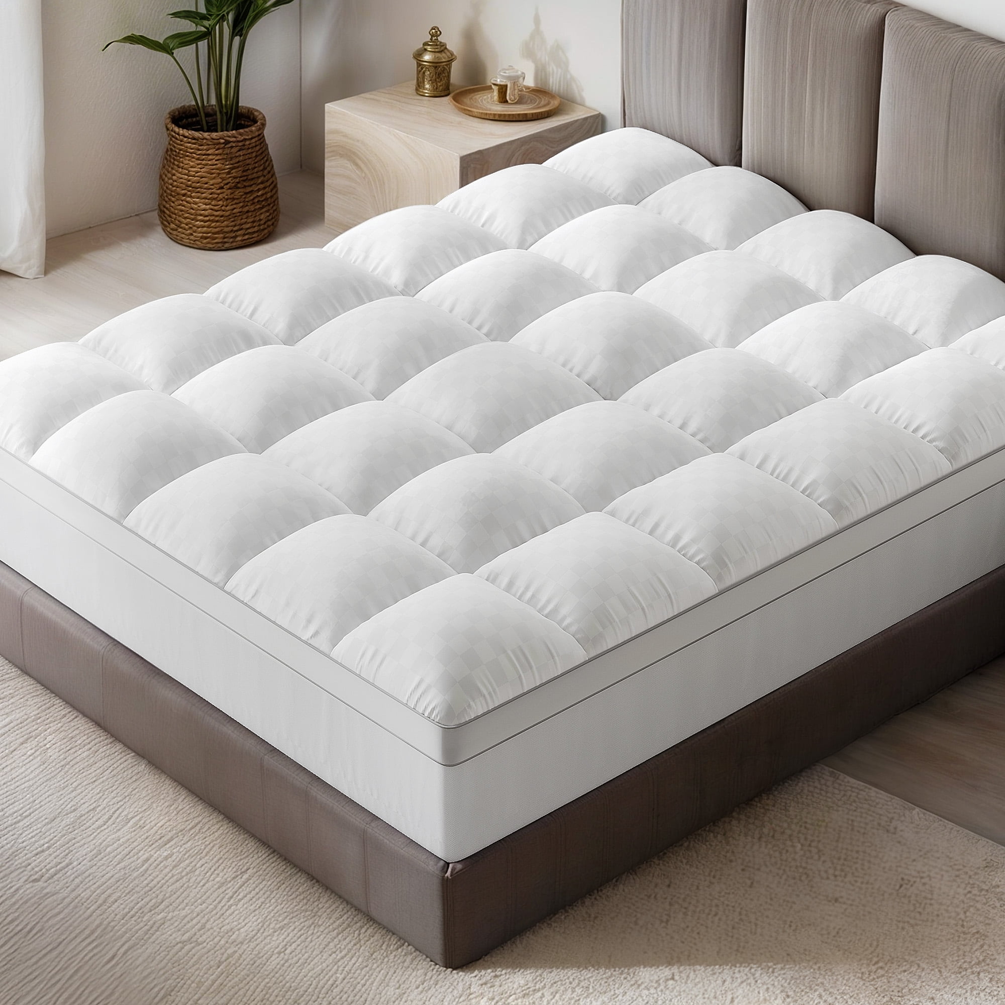 ModFusion - Cooling Queen Soft Mattress Topper, Thick Plush Mattress ...